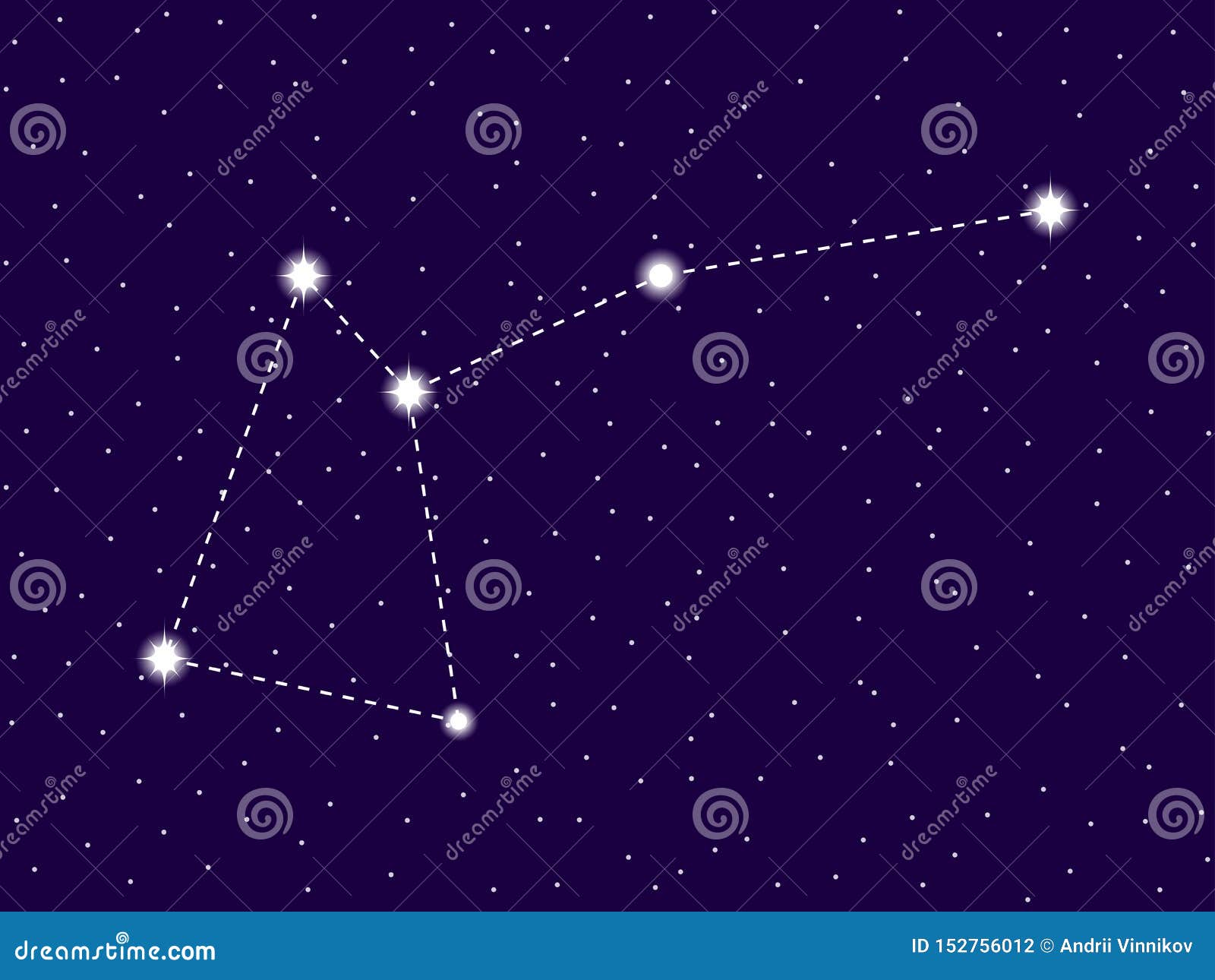 Musca Constellation. Starry Night Sky. Cluster Of Stars And Galaxies ...