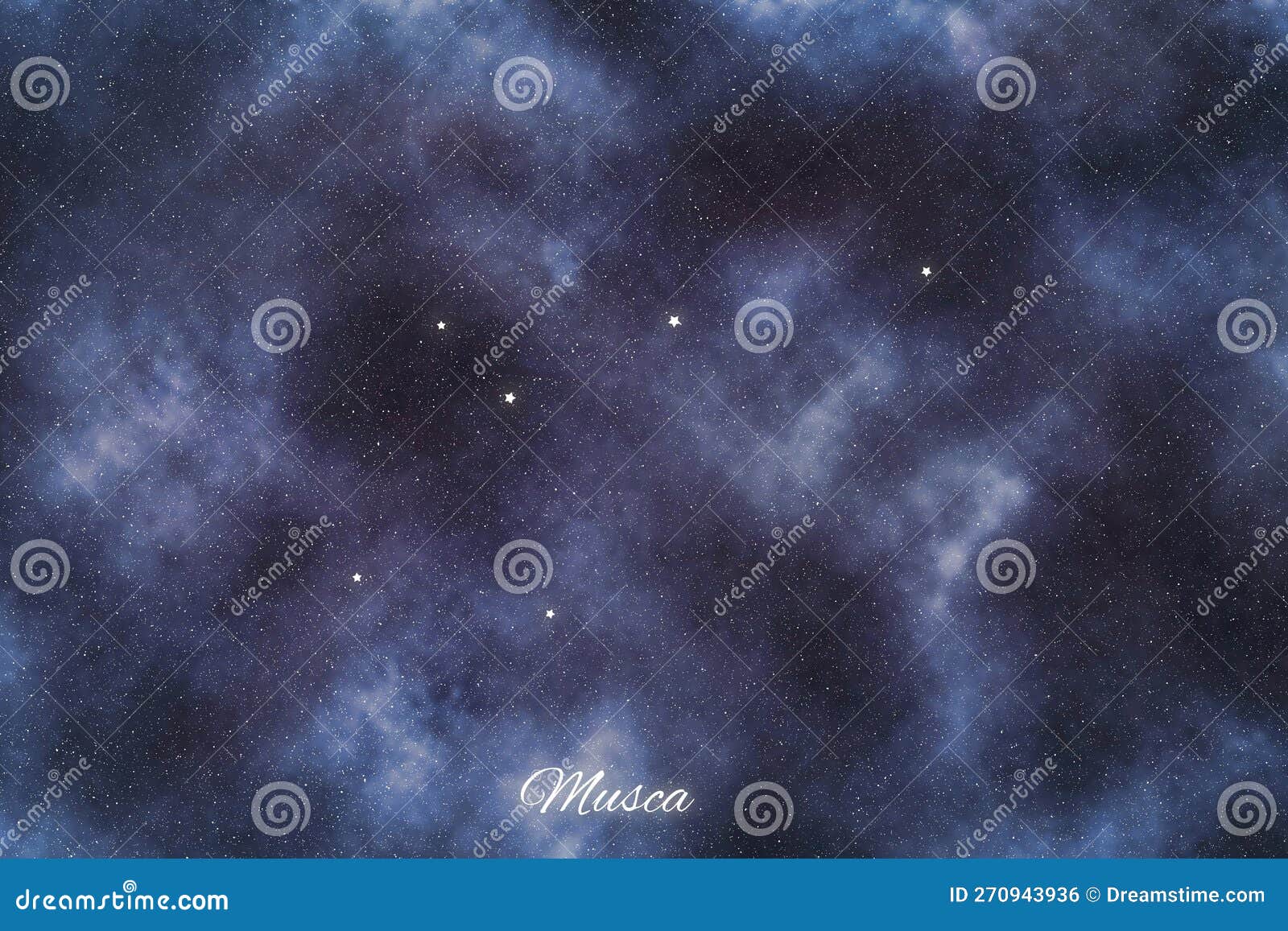 Musca Star Constellation, Brightest Stars, Fly Constellation Stock ...