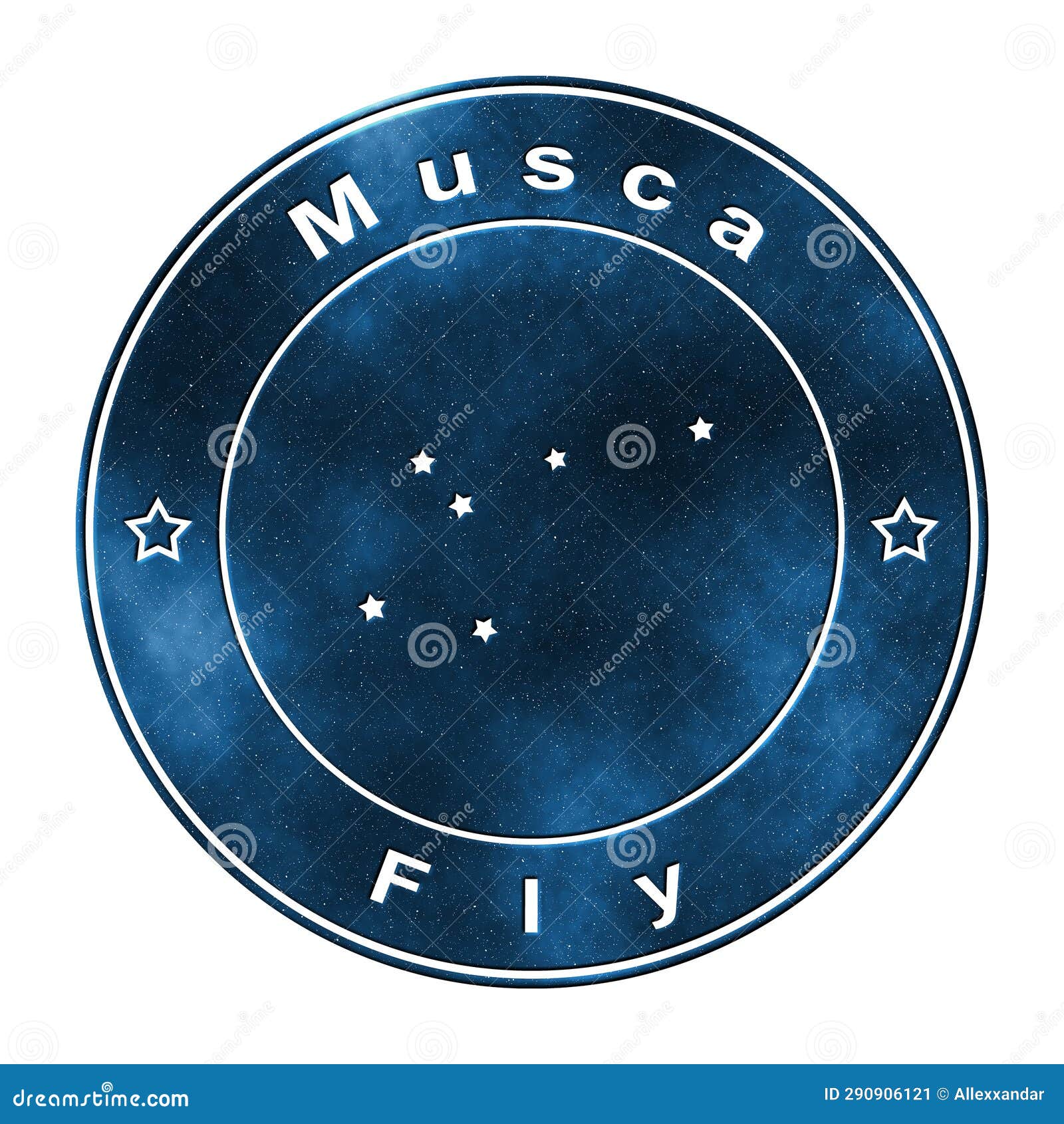 Musca Constellation 3d Symbol. Constellation Icon In Isometric Style On ...