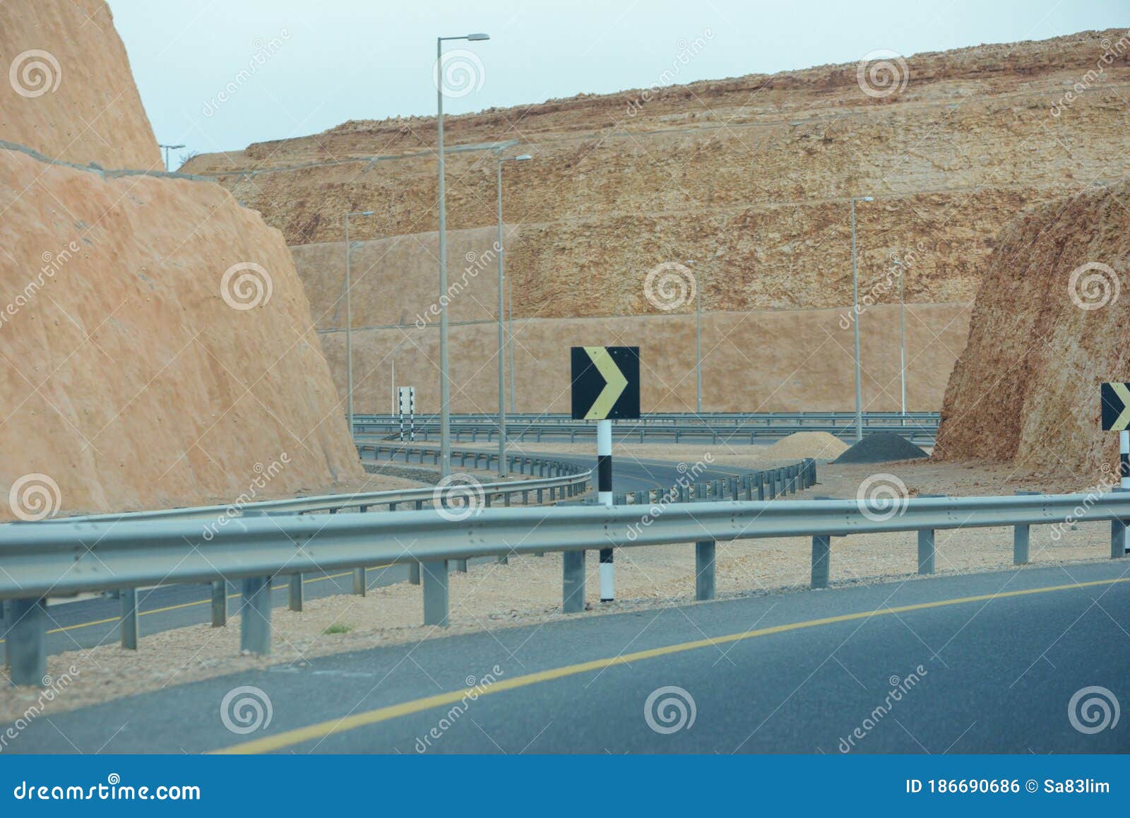 Muscat Express Way Exit Lane Road, Oman Stock Photo - Image of express ...