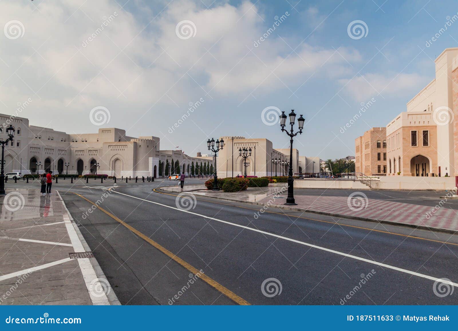 MUSCAT, OMAN - FEBRUARY 22, 2017: Road Intersection in Old Muscat, Om ...