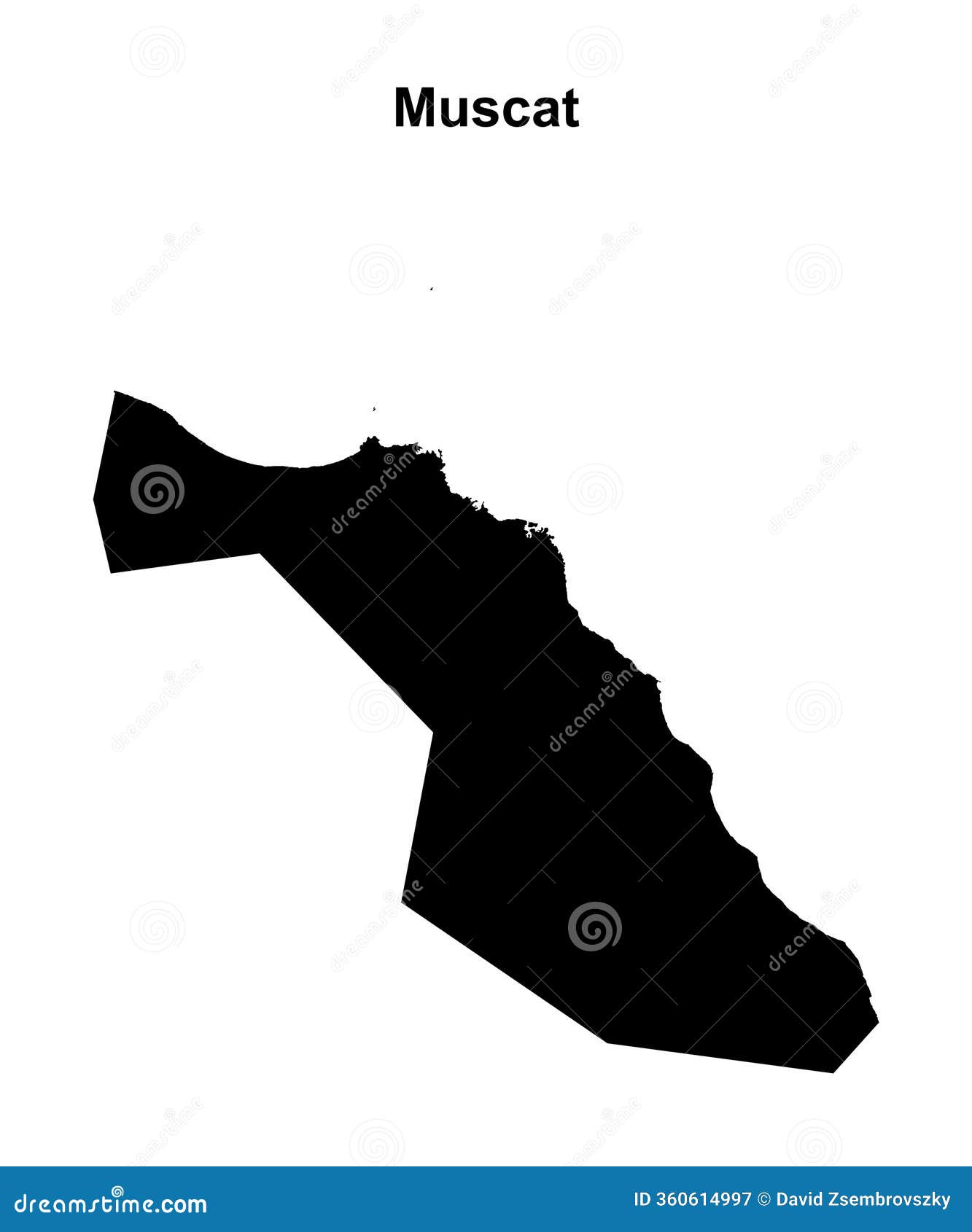 Muscat Outline Map Vector Illustration | CartoonDealer.com #323799880