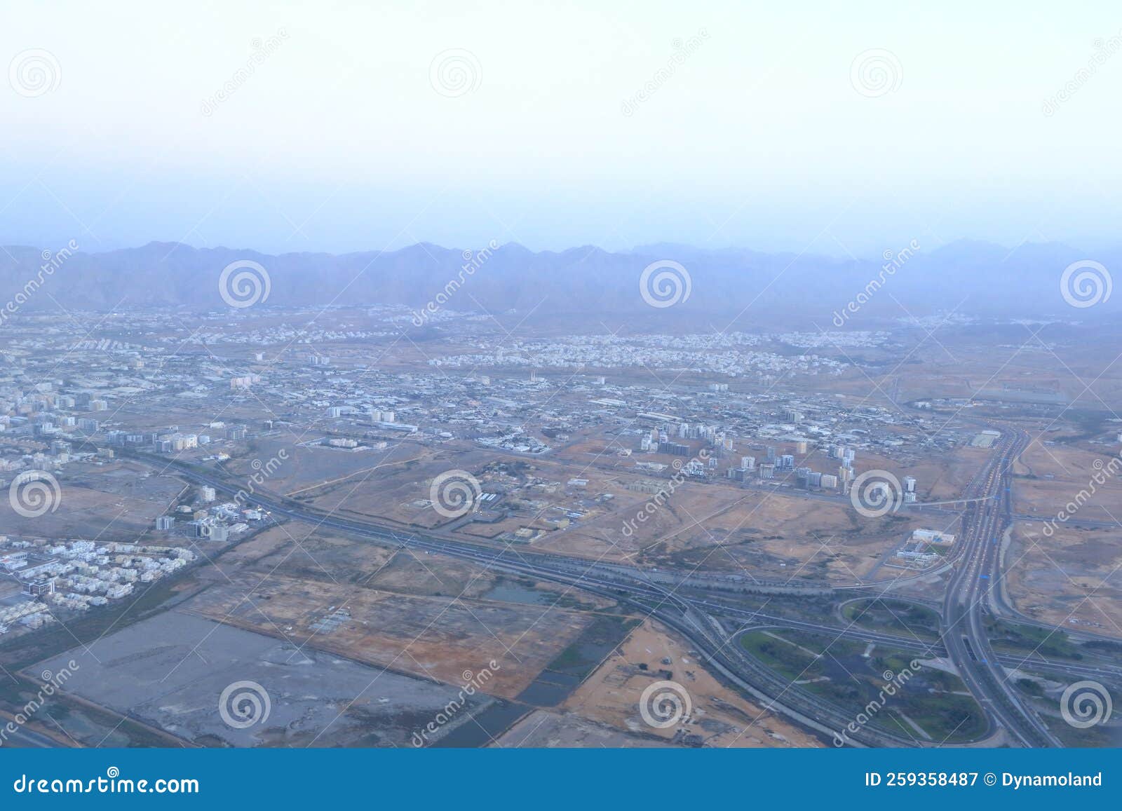 Muscat Panoramic View from Above, Oman Stock Image - Image of east ...