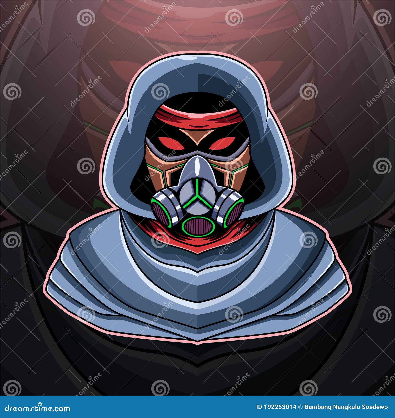 The Mask Esport Mascot Logo Cartoon Vector | CartoonDealer.com #168283893