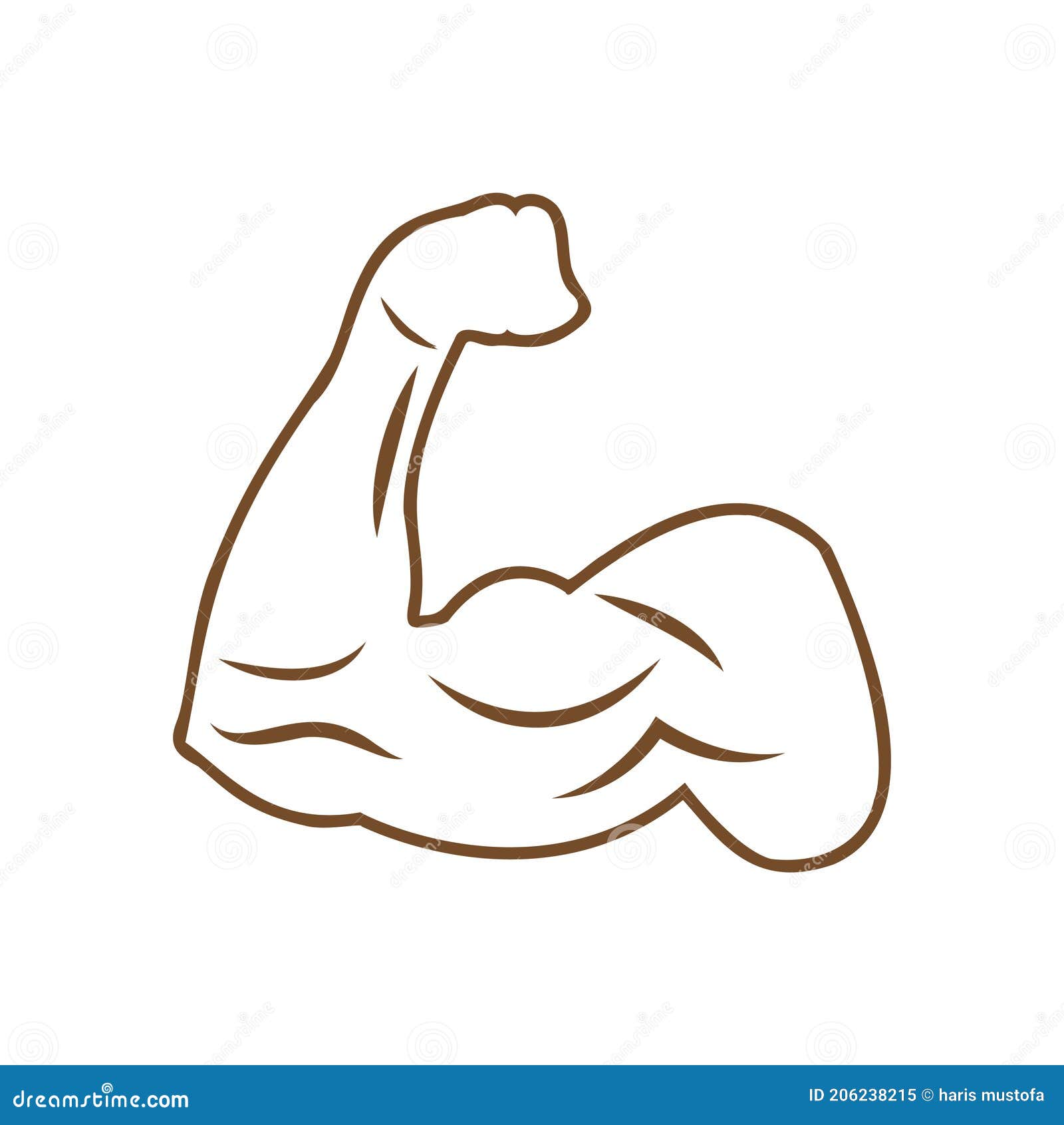 Muscle Arm Icon Design Template Vector Isolated Illustration Stock ...