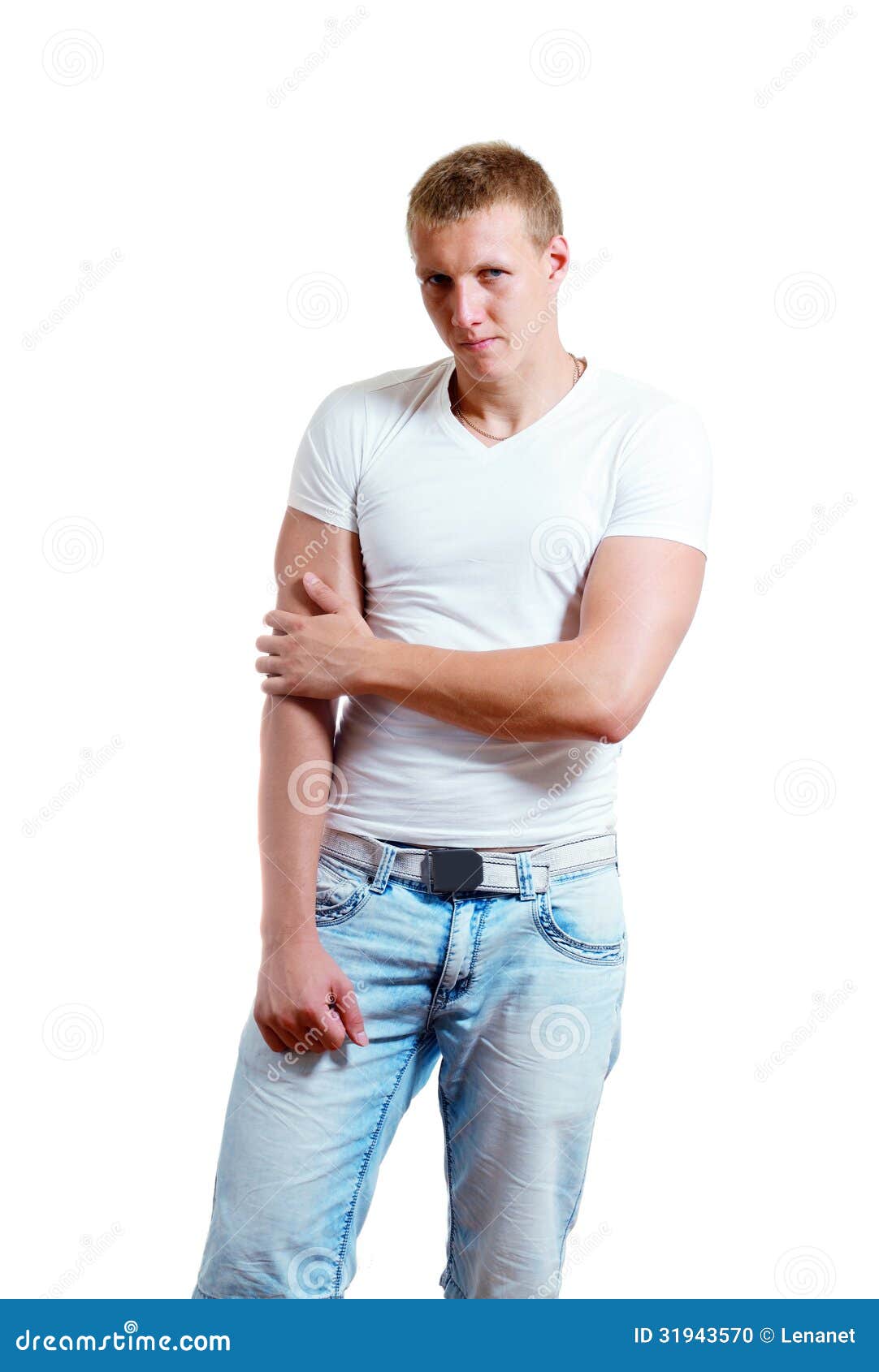 Muscle athletic man stock photo. Image of macho, strength - 31943570