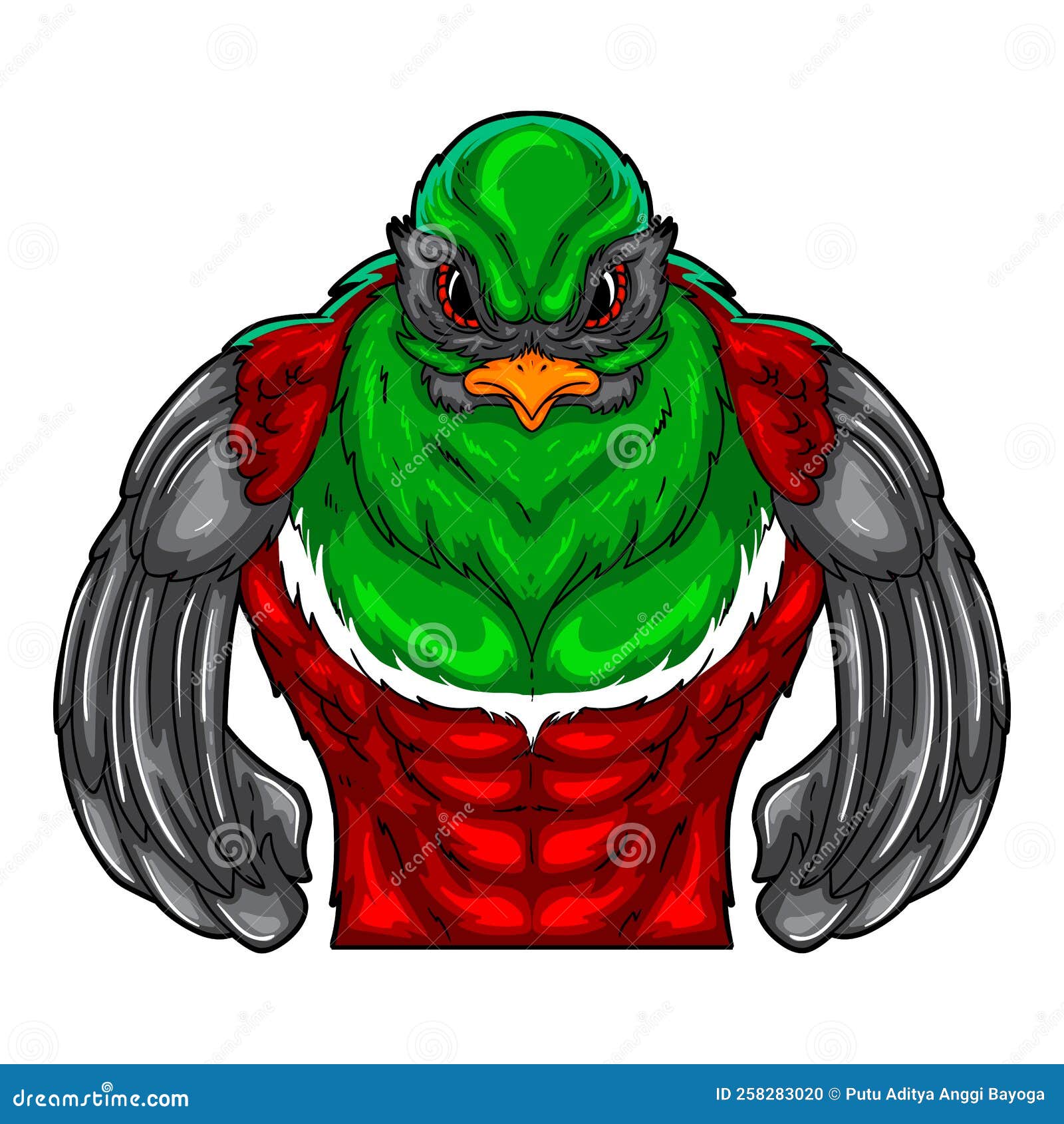 Quetzalcoatl muscle bird stock illustration. Illustration of unique ...