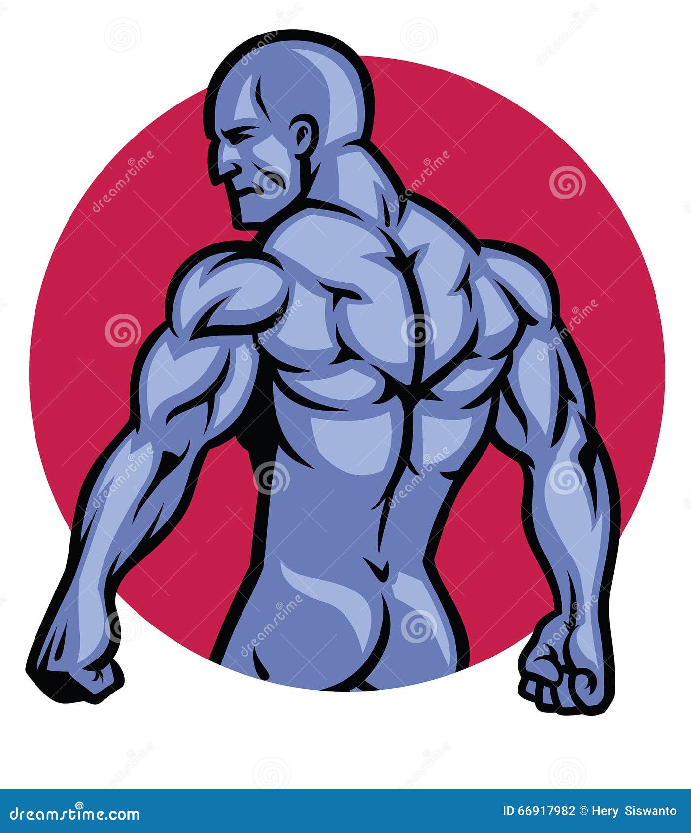 Muscle Bodybuilder Skeleton Back View Cartoon Vector | CartoonDealer ...