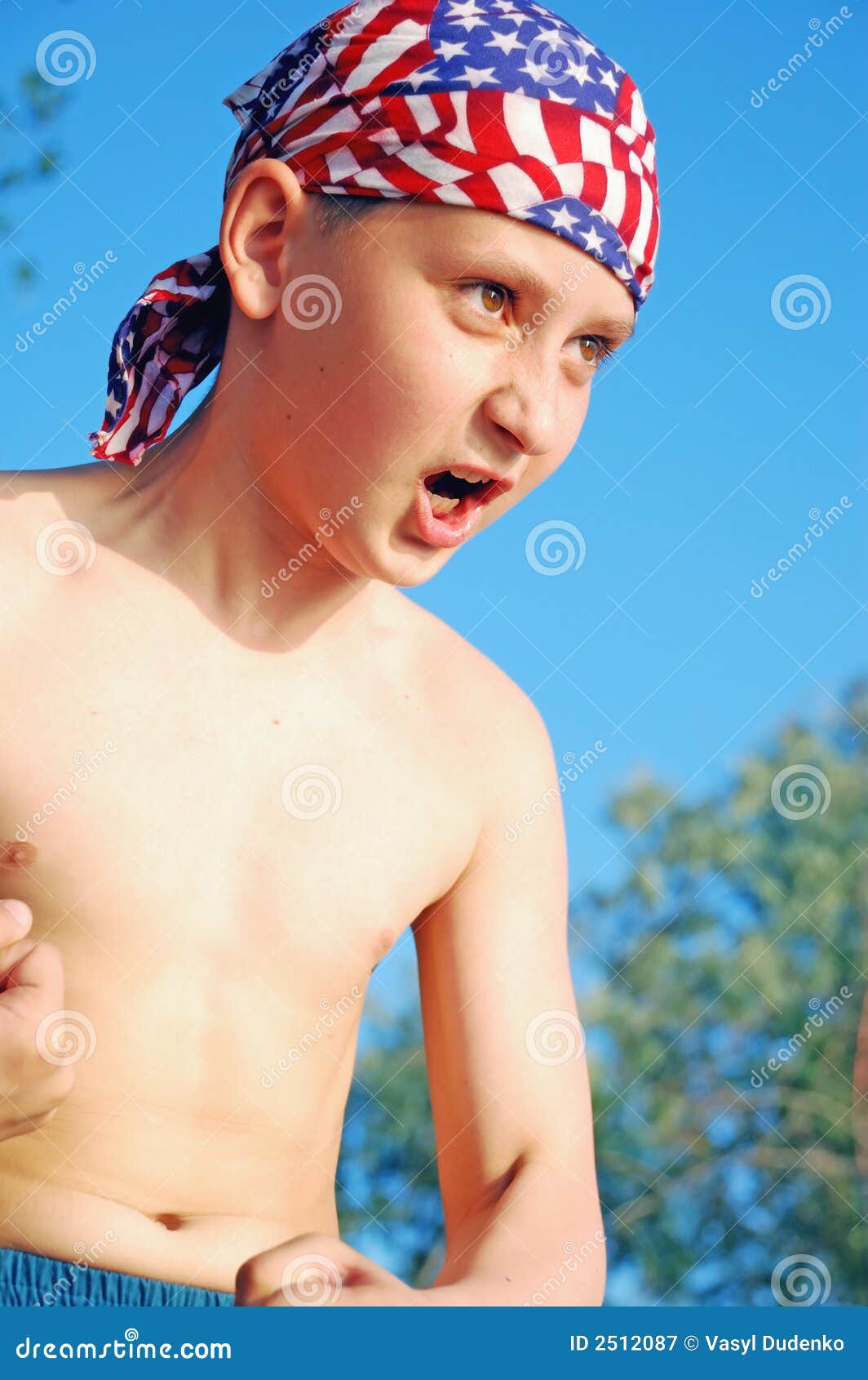 Muscle boy stock image. Image of calm, culture, blue, face - 2512087