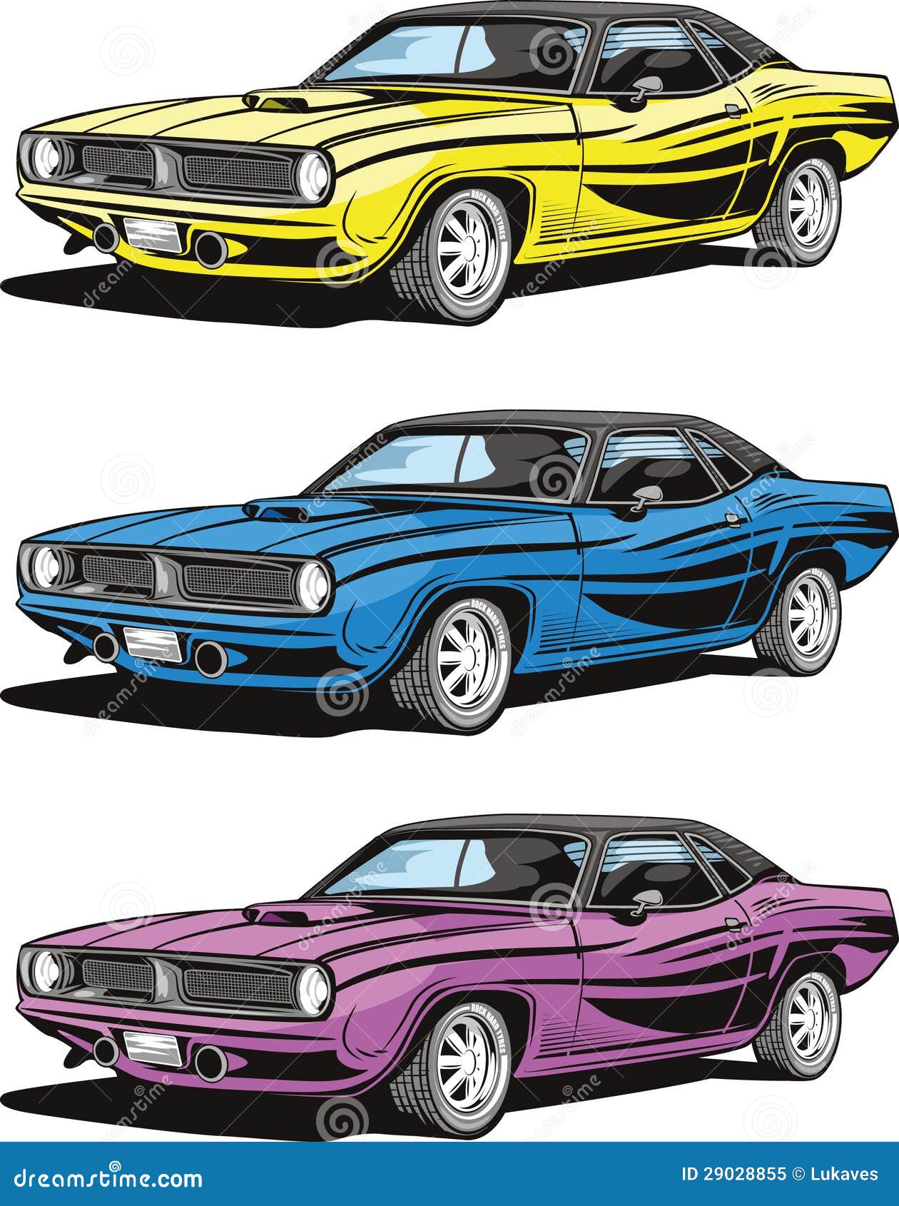 Muscle car stock vector. Illustration of american, sedans - 29028855