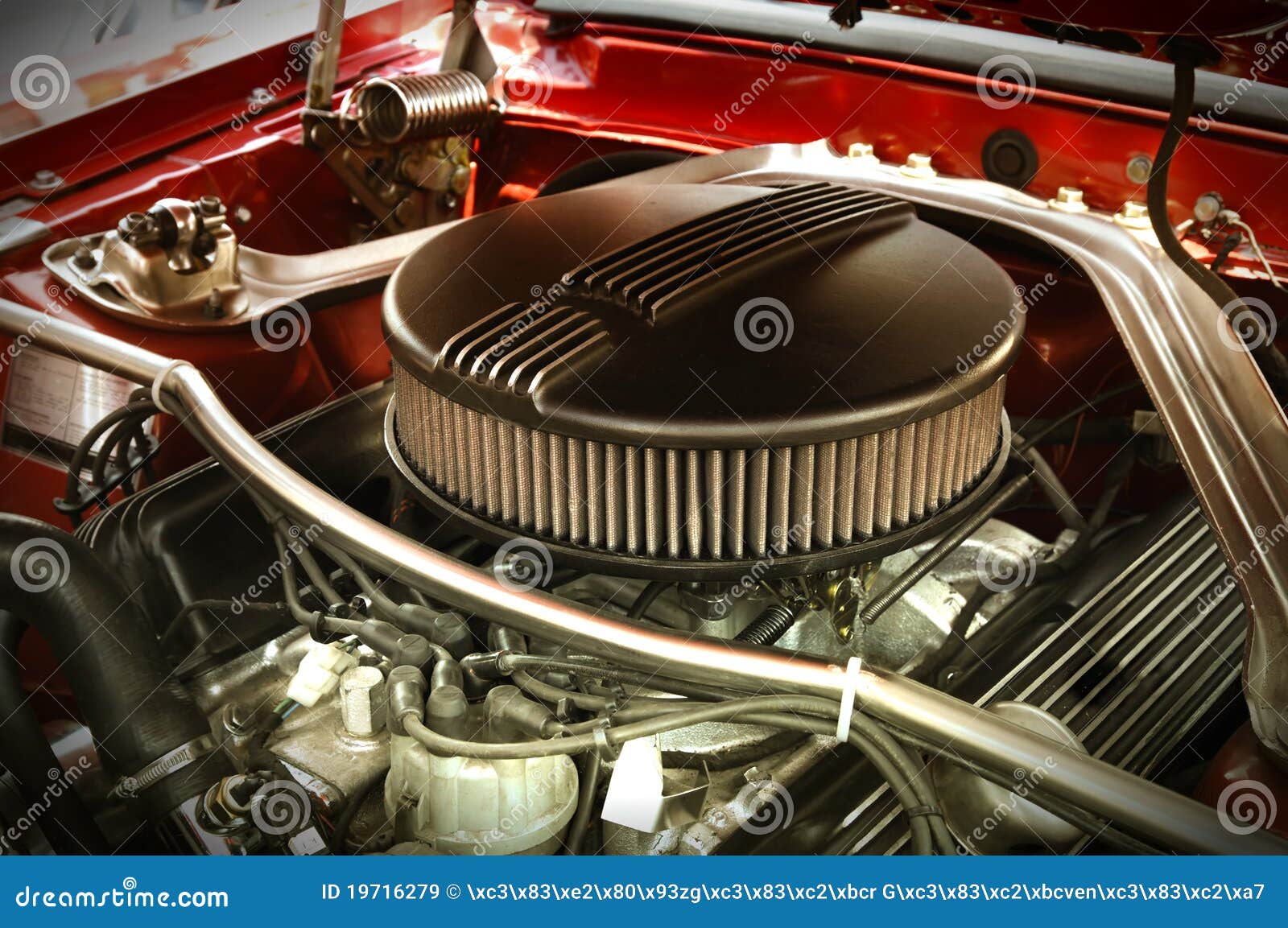 Muscle Car Engine stock image. Image of tech, high, powerful - 19716279