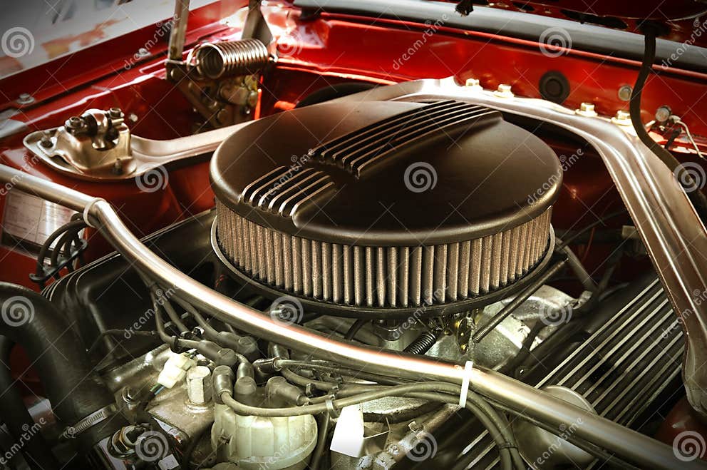 Muscle Car Engine stock image. Image of tech, high, powerful - 19716279