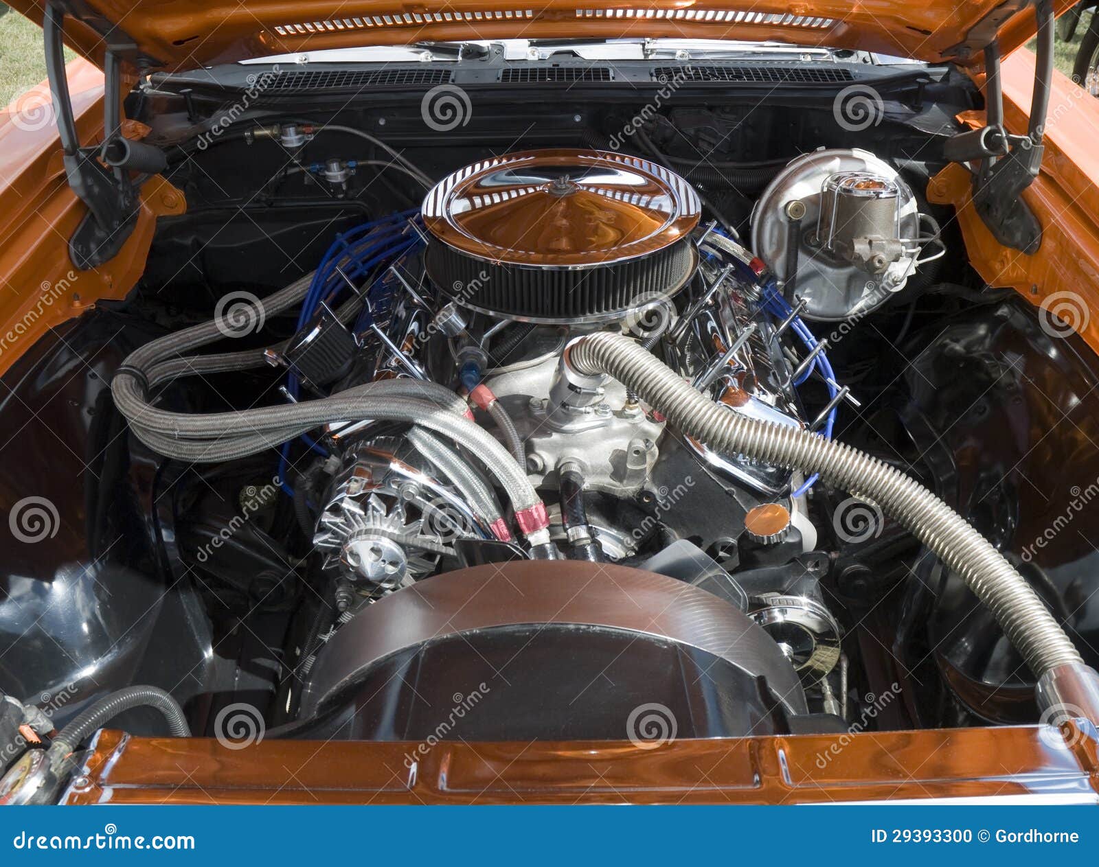 Muscle Car Engine stock photo. Image of bright, auto - 29393300
