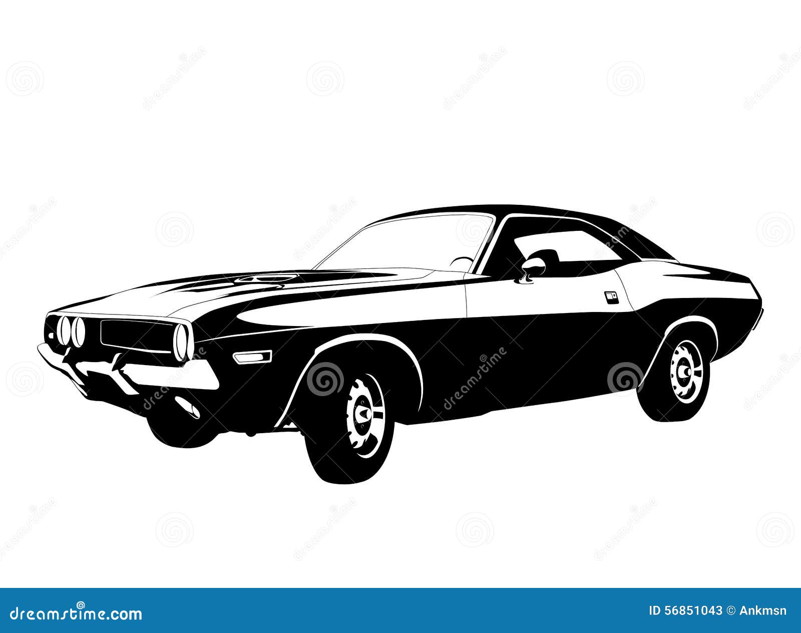 Muscle car profile stock vector. Illustration of culture - 56851043