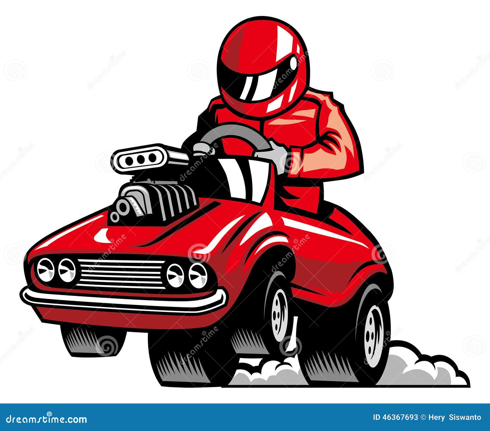 Race Car Driver Cartoon