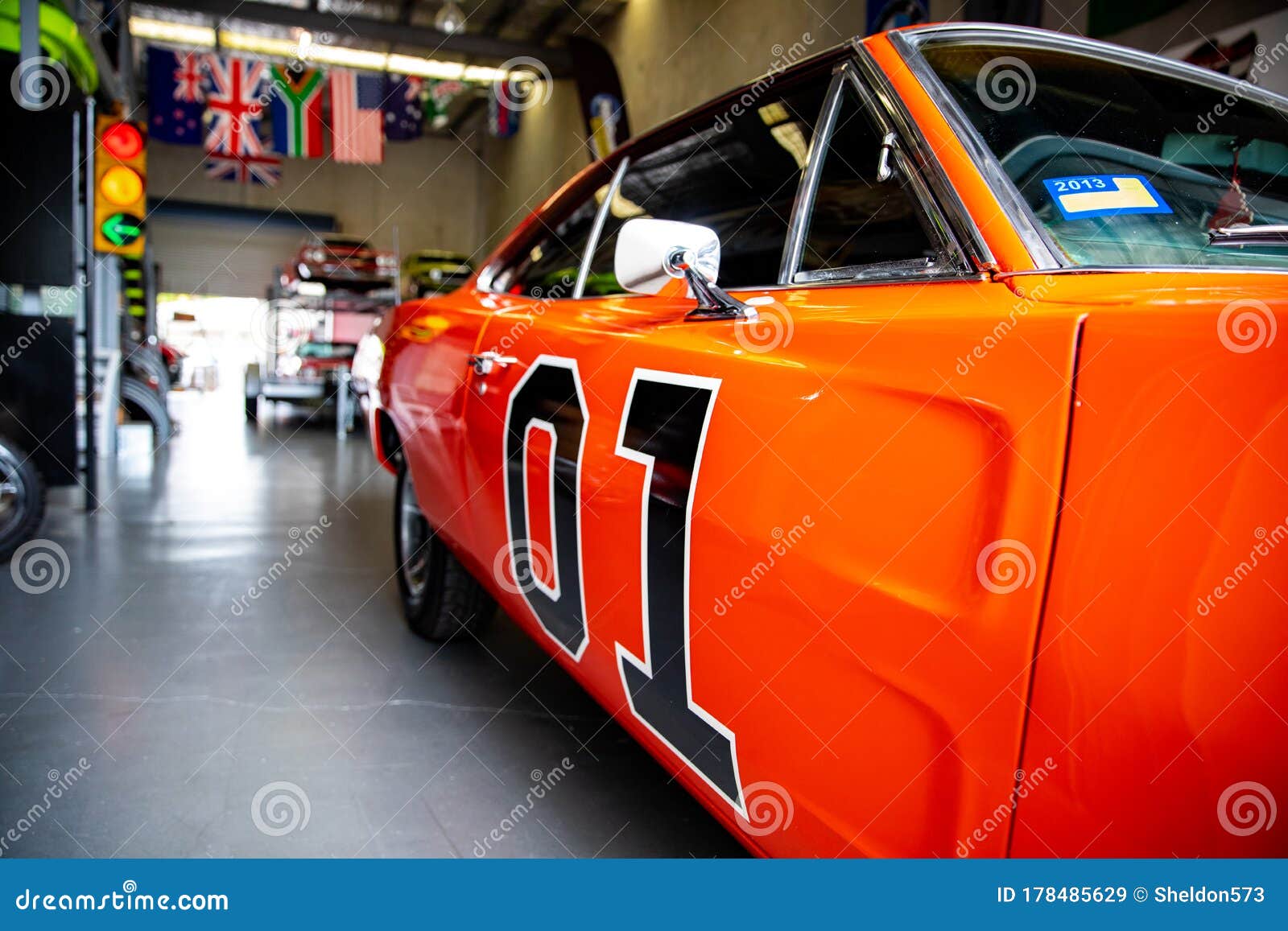 A Muscle Car with Racing Numbers Editorial Stock Image - Image of metal ...