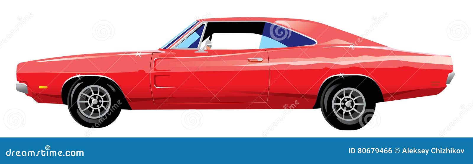 Muscle car stock vector. Illustration of racing, dodge - 80679466