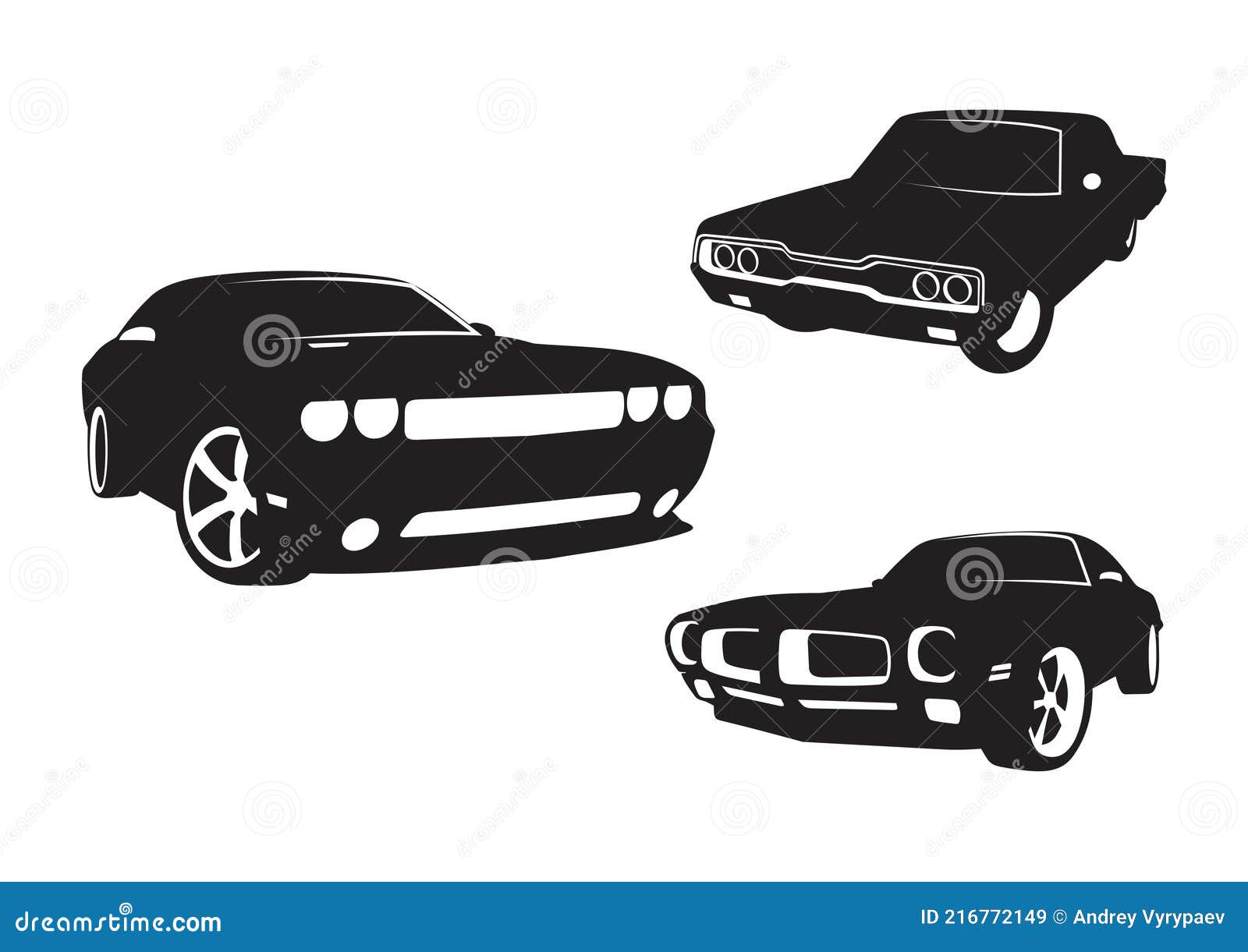 Muscle cars stock vector. Illustration of dodge, transport - 216772149