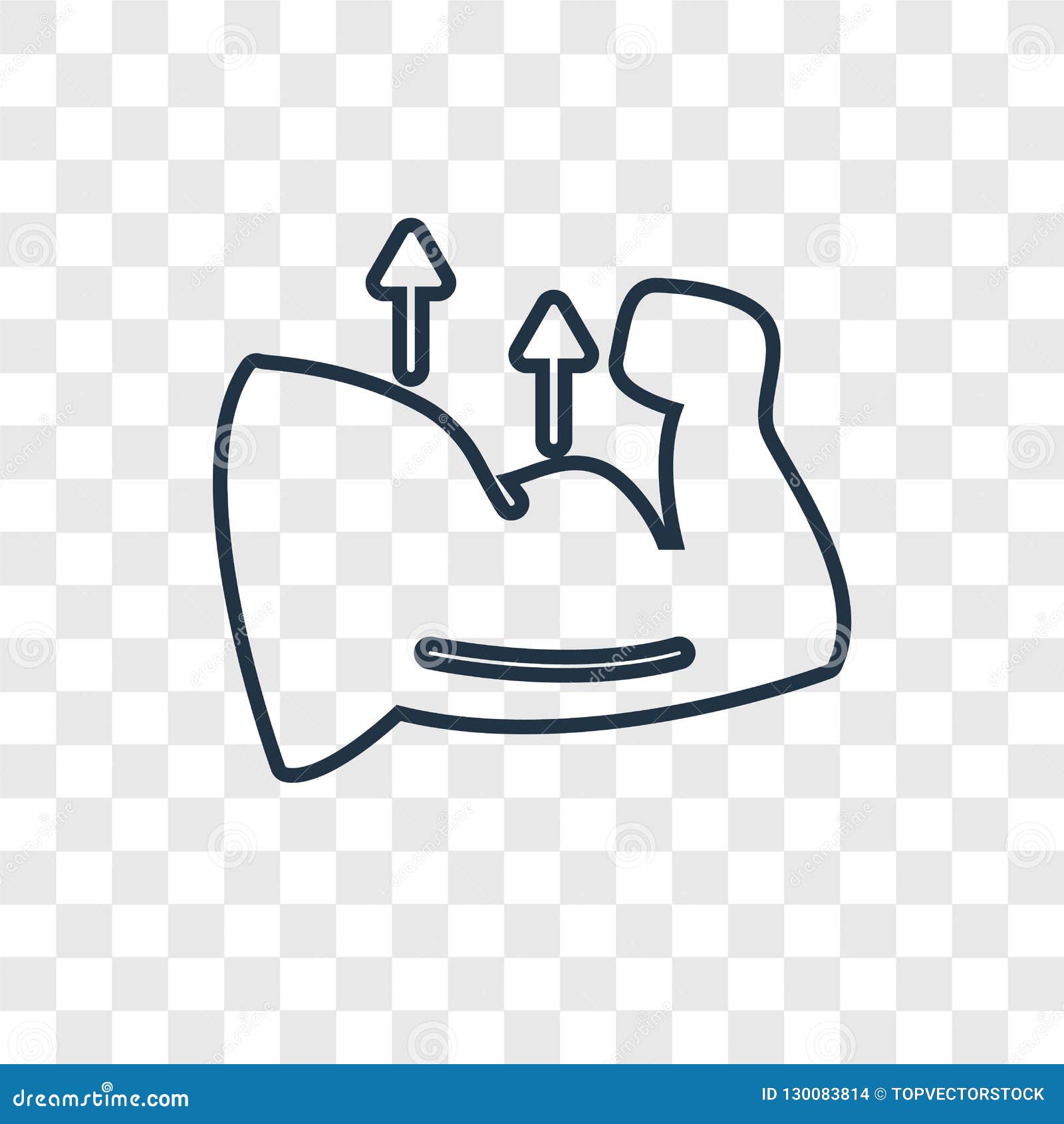 Muscle Concept Vector Linear Icon Isolated on Transparent Background ...