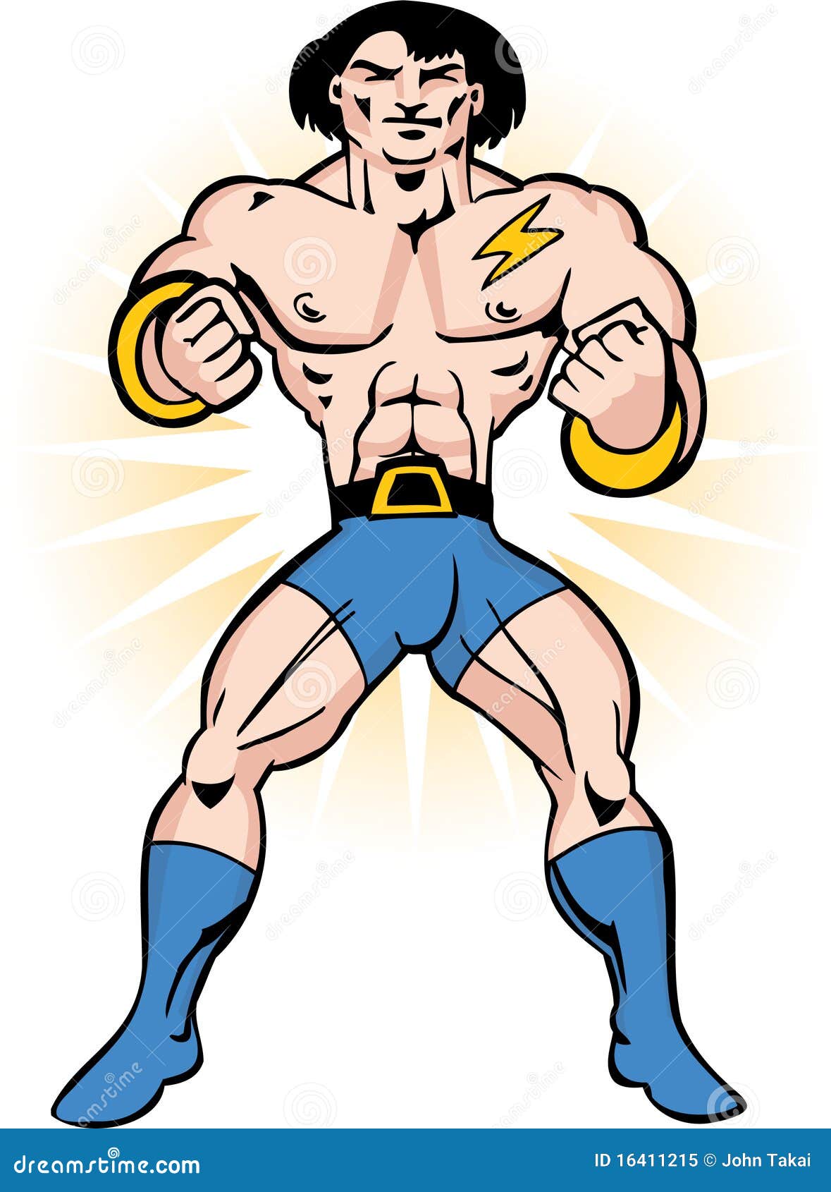 Muscle Hero stock vector. Illustration of superhero, body - 16411215