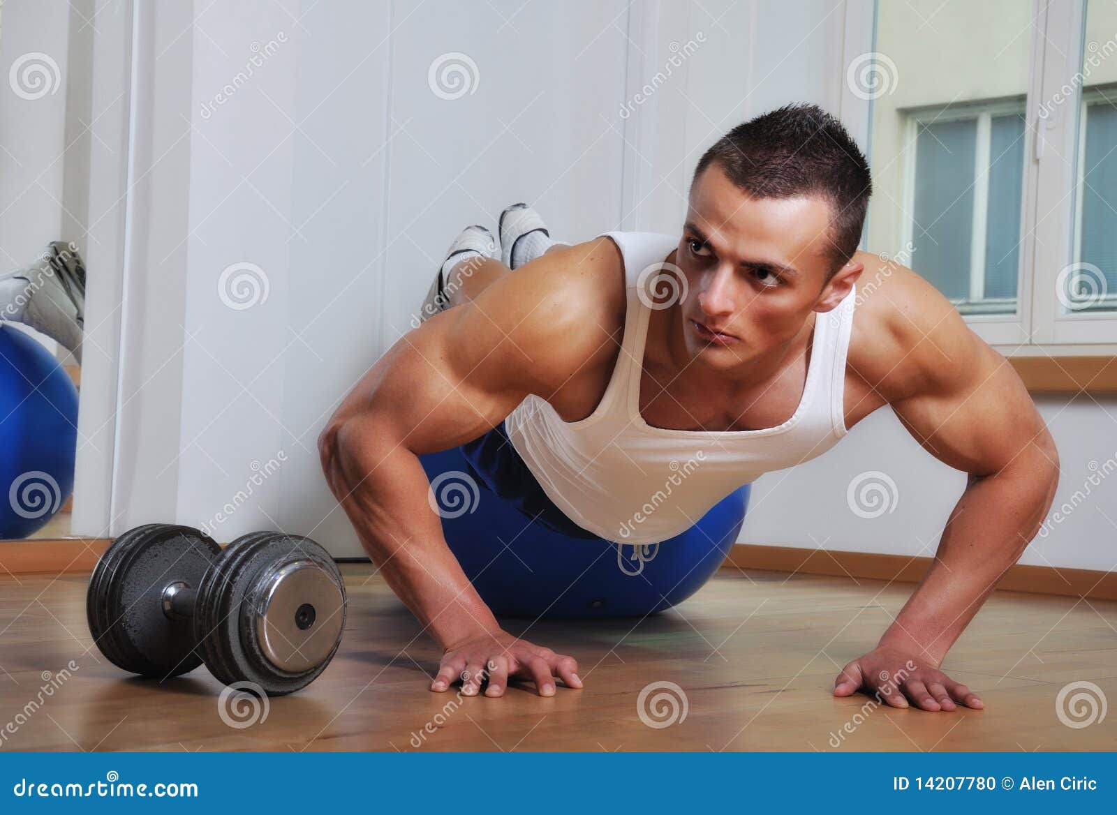 Muscle man stock photo. Image of adults, full, muscle - 14207780