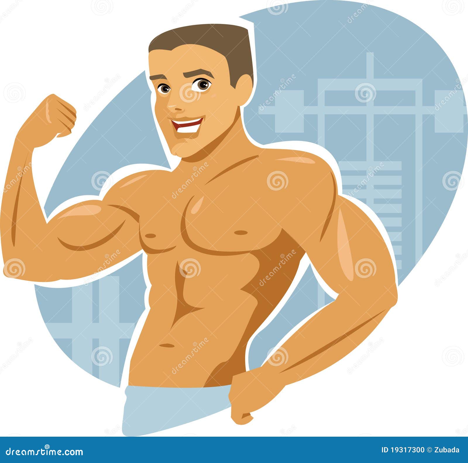 Muscle man stock vector. Illustration of male, handsome - 19317300