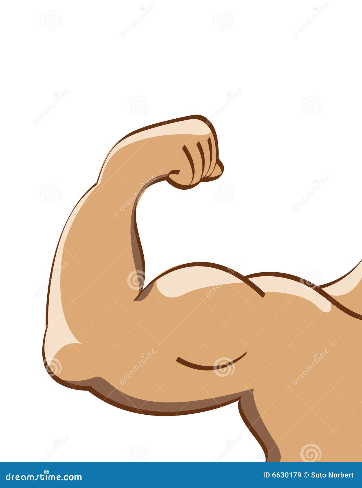 Strong Muscle Man Cartoon Clipart