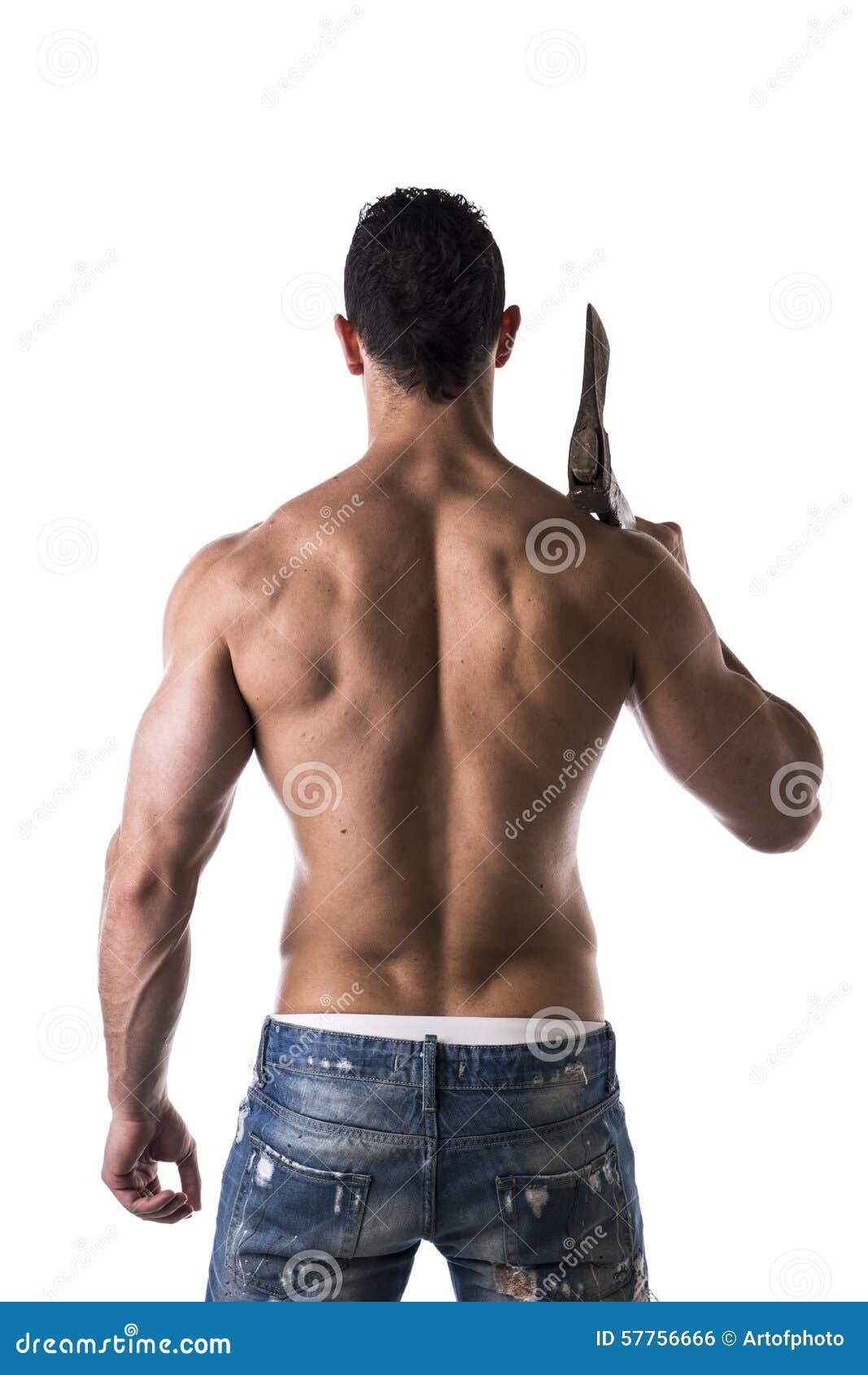 Muscle Man Axe Back View Stock Photos - Free & Royalty-Free Stock ...