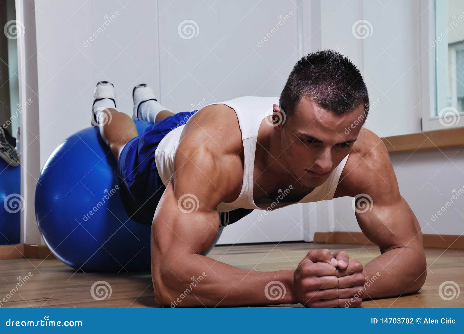Muscle man excercise stock photo. Image of person, muscle - 14703702