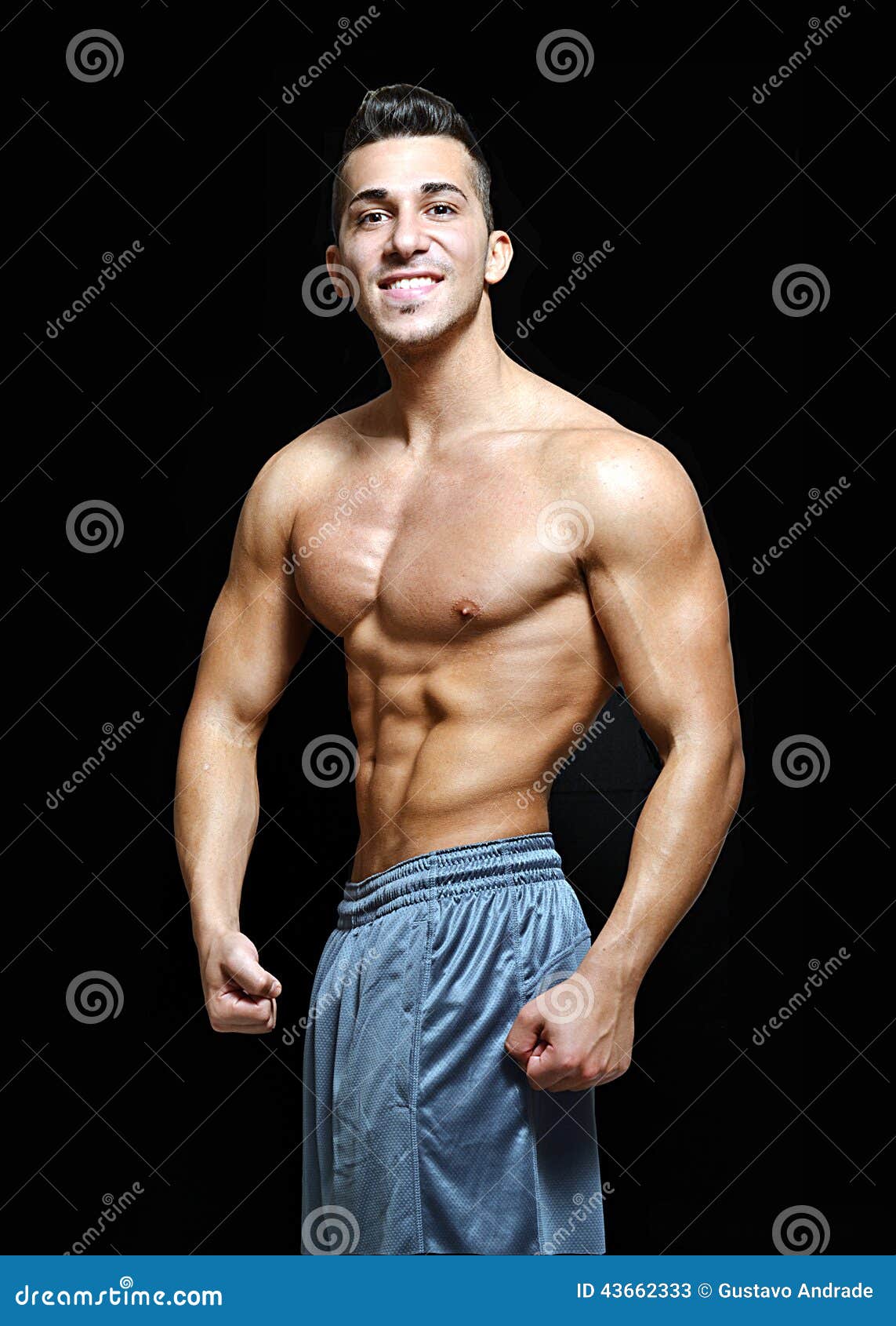 Muscle man. stock image. Image of abdominal, adult, caucasian - 43662333
