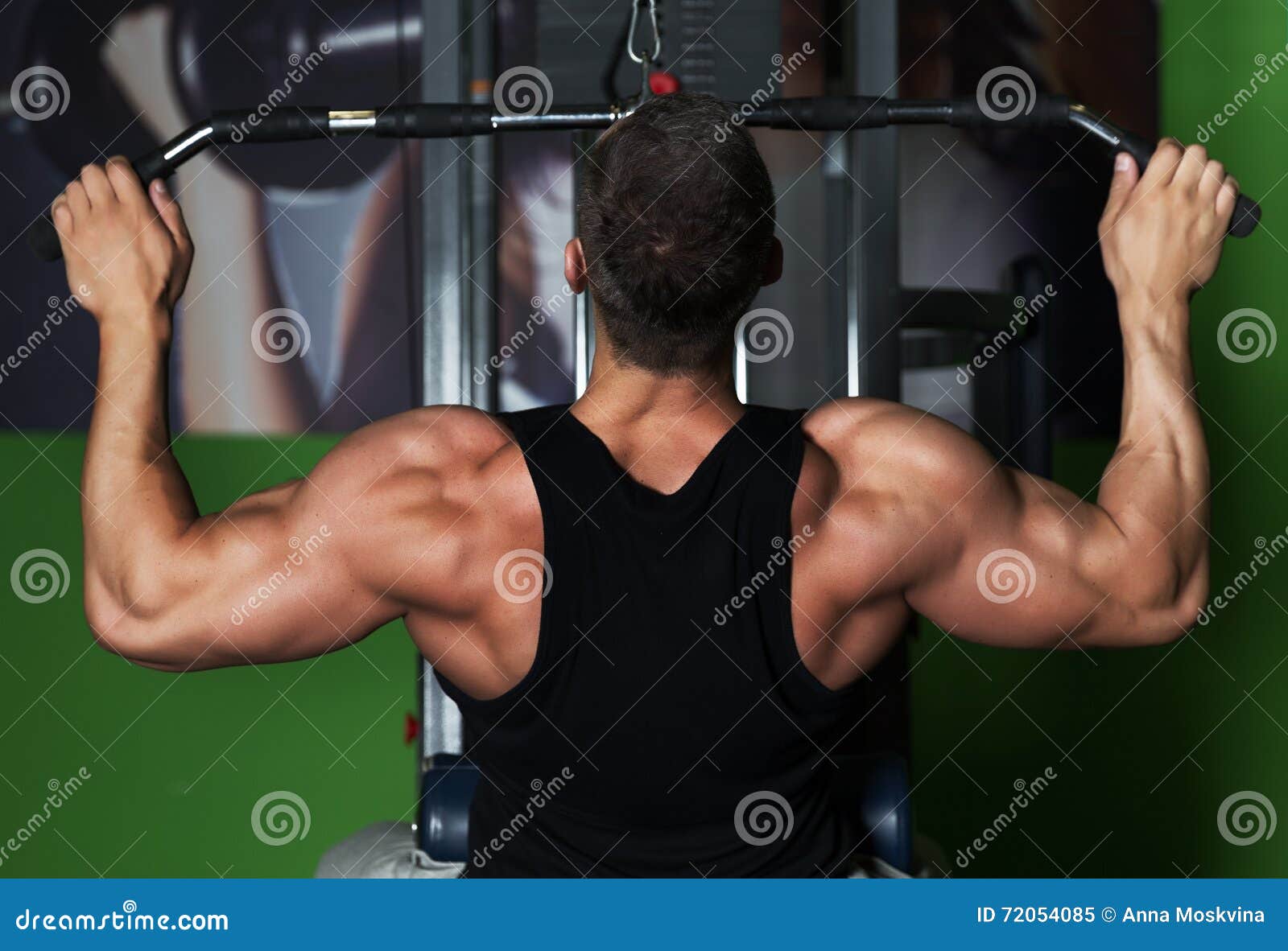 Muscle Man Healthy Workout Exercise in Gym Stock Image - Image of ...