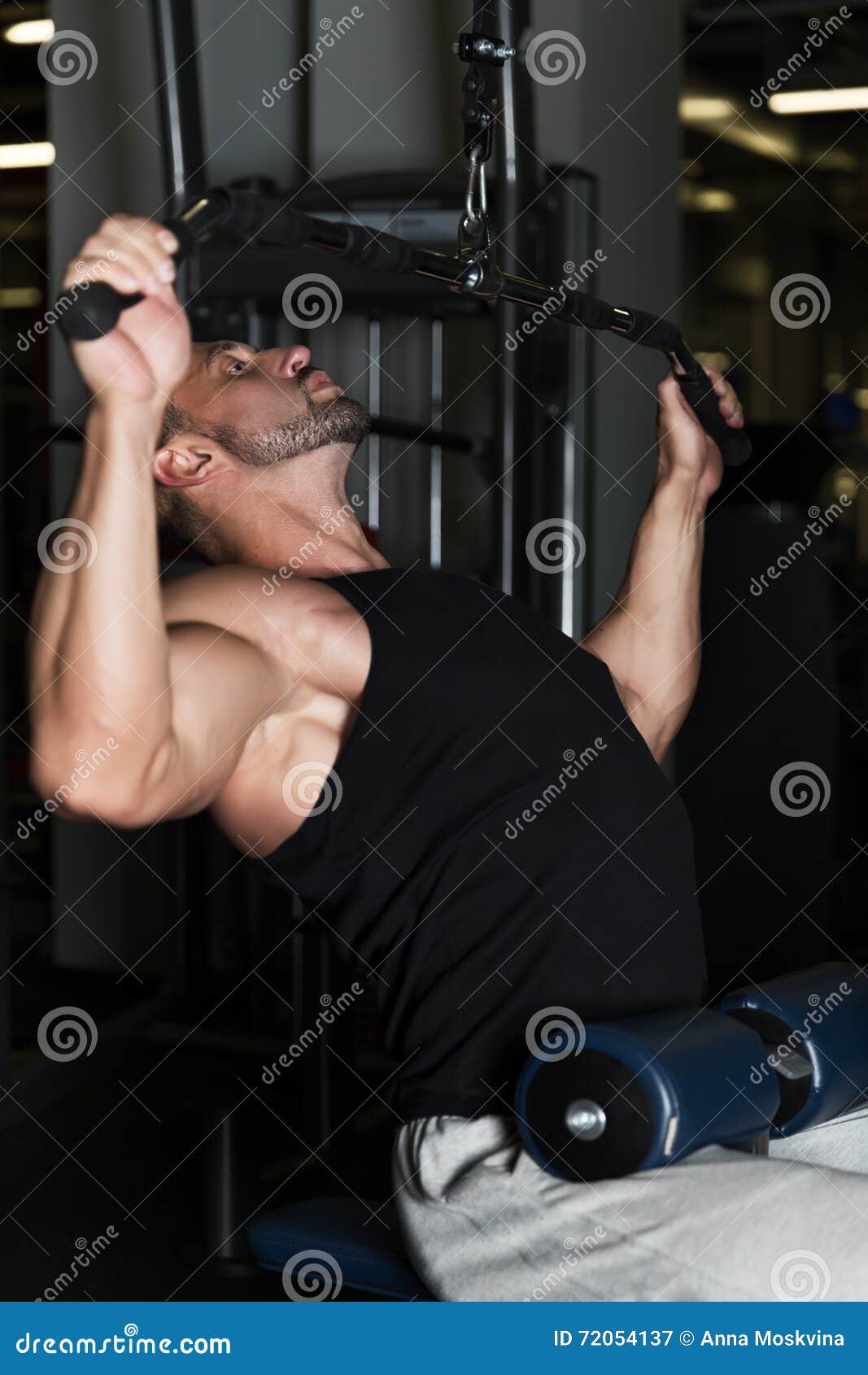 Muscle Man Healthy Workout Exercise in Gym Stock Image - Image of male ...