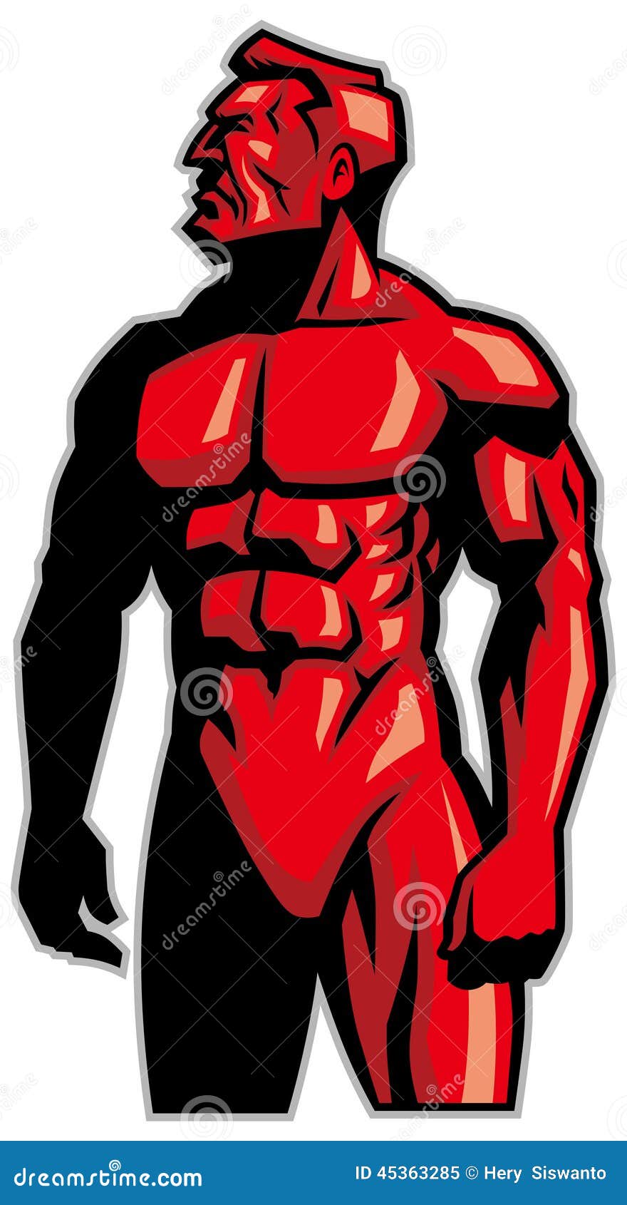 Muscle Fighter Standing Stock Illustrations – 283 Muscle Fighter ...