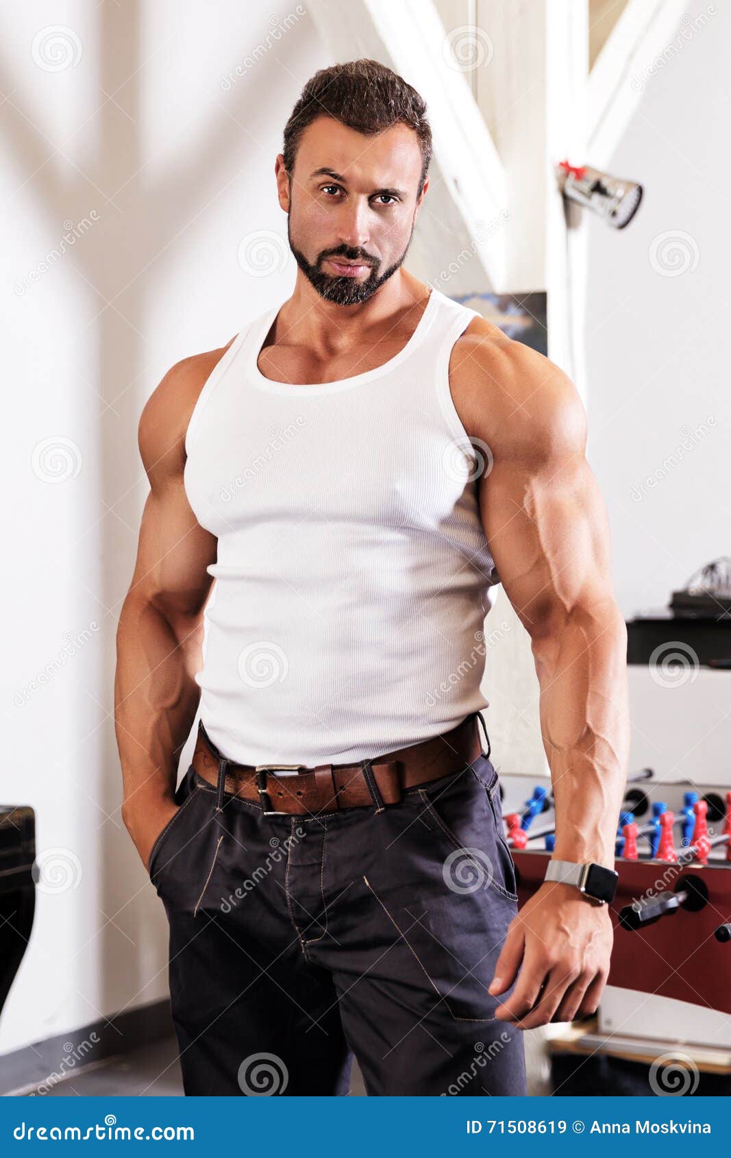 Muscle man poses stock image. Image of white, male, person - 71508619