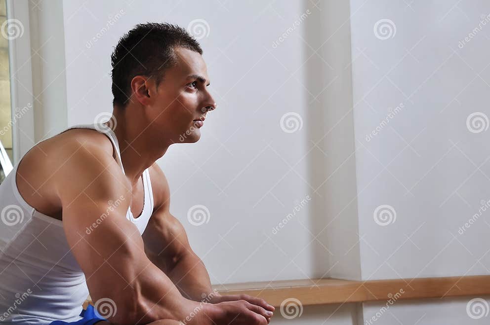 Muscle man posing stock image. Image of people, flexing - 14703717