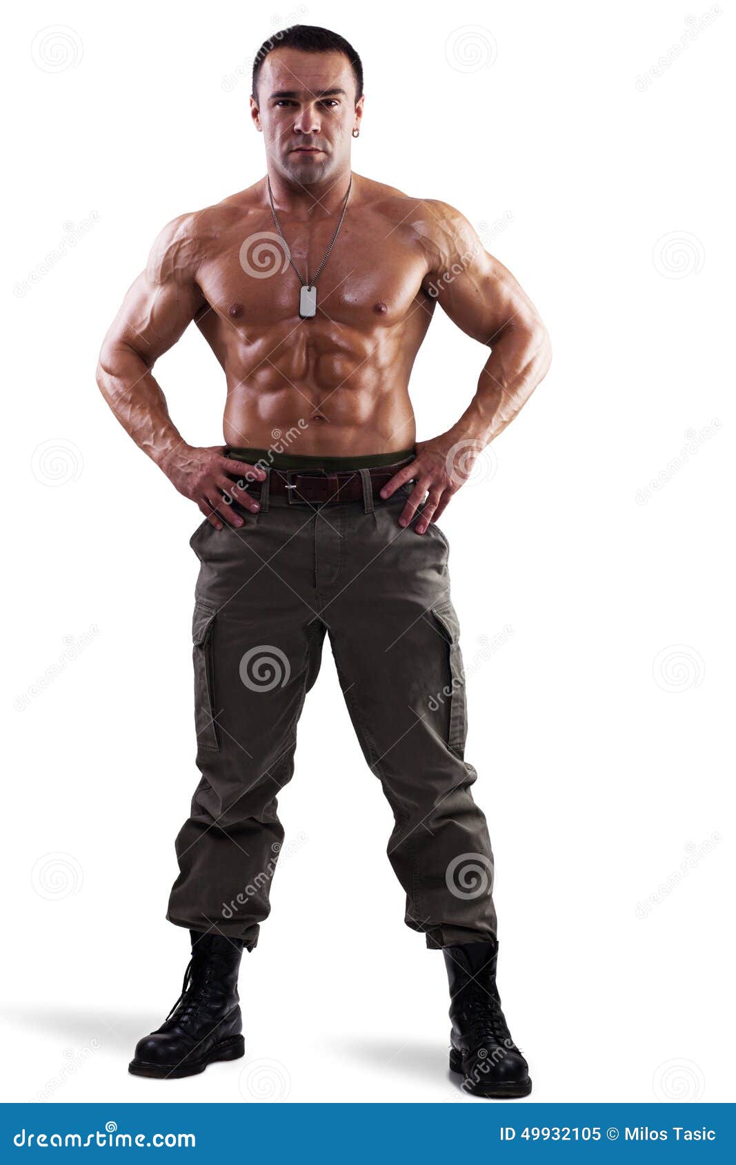 Muscle man posing stock image. Image of power, athlete - 49932105