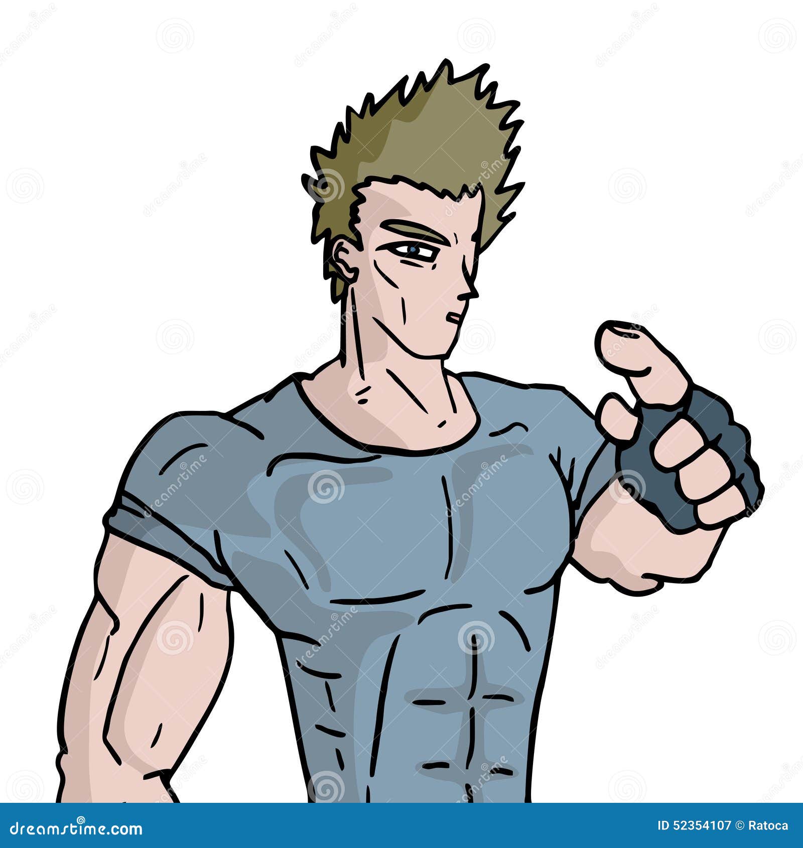 Muscle man stock vector. Illustration of strong, body - 52354107