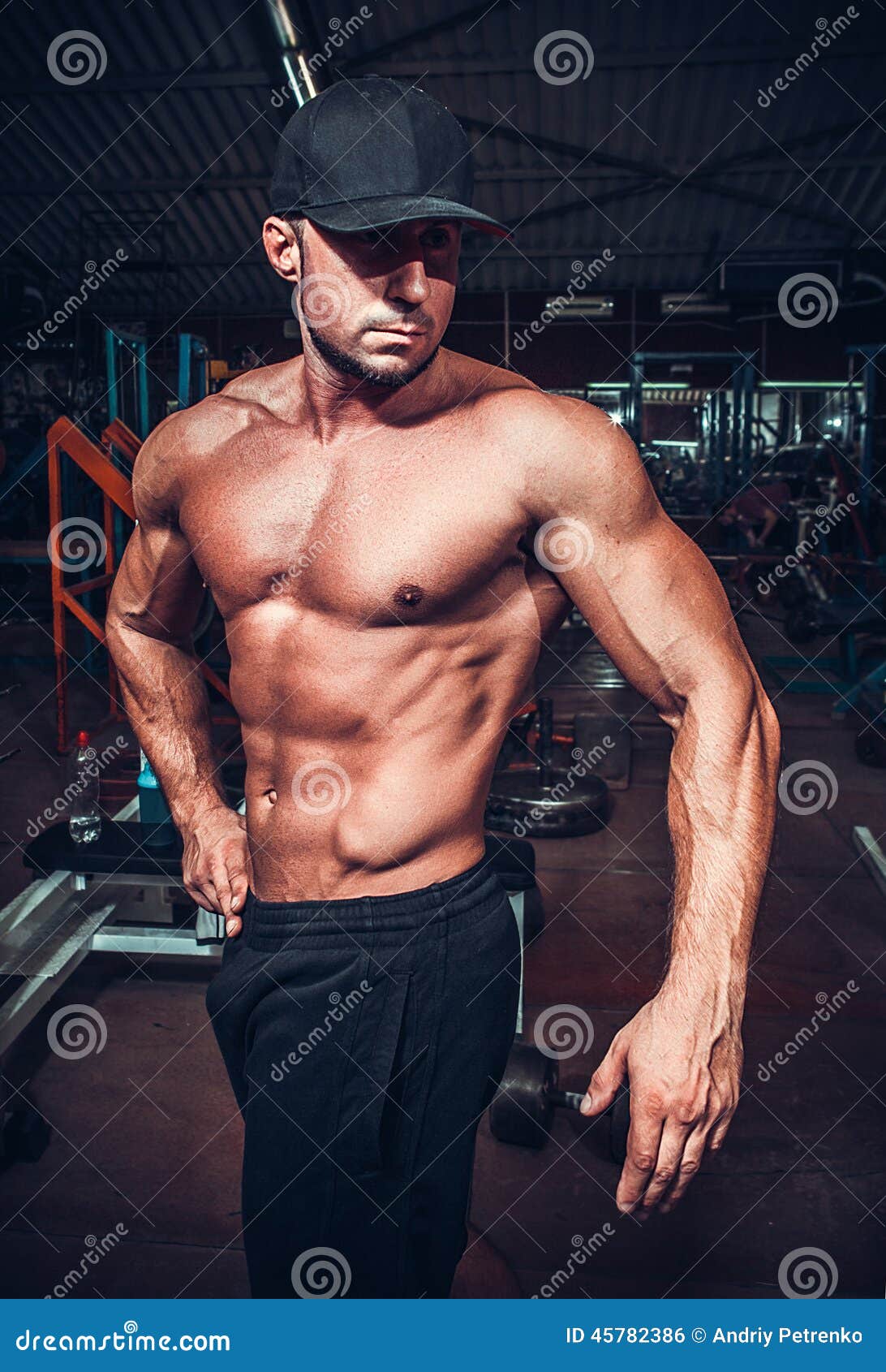 Muscle man who is posing stock photo. Image of muscle - 45782386