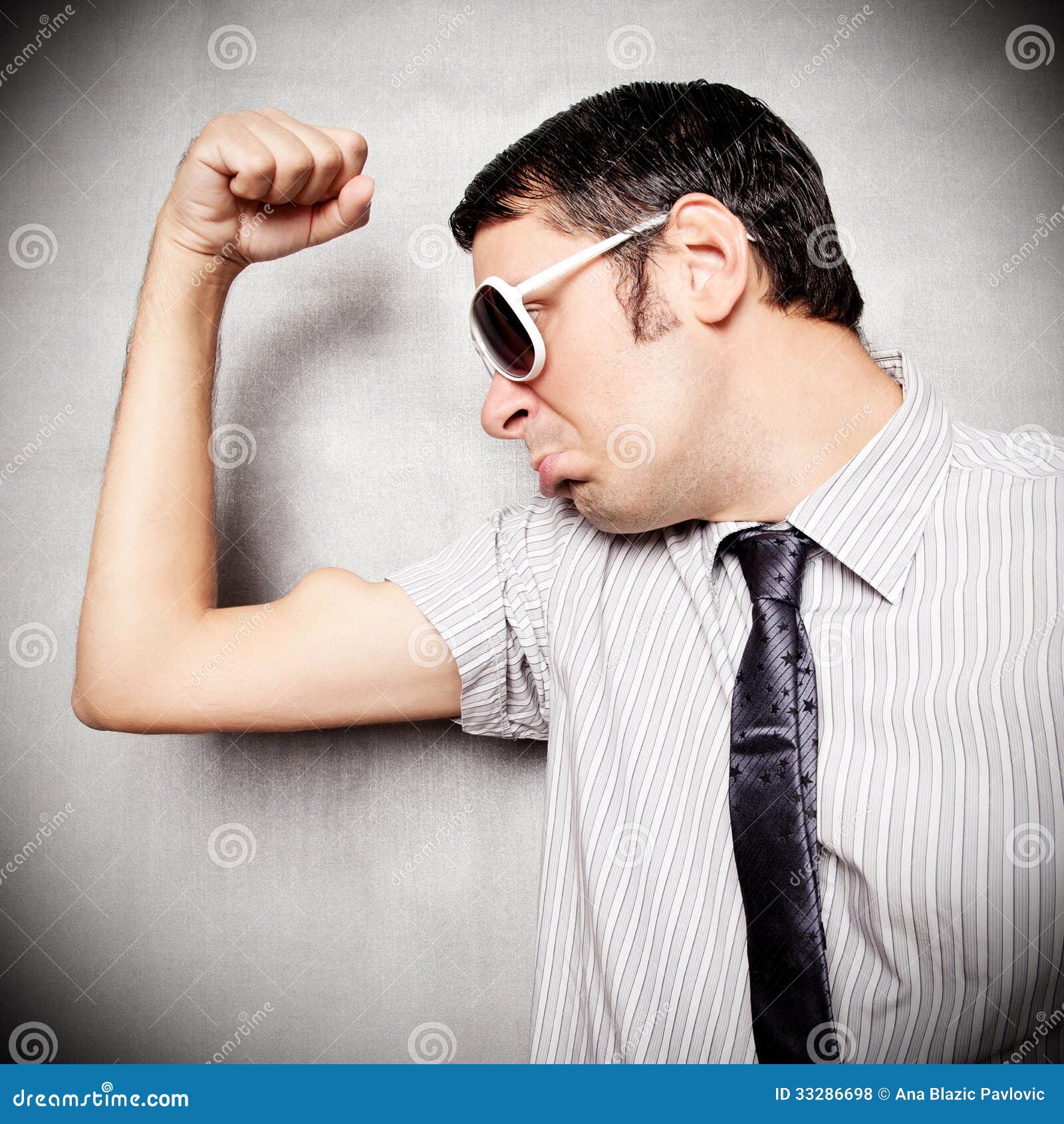 Muscle man stock photo. Image of funny, muscles, muscular - 33286698