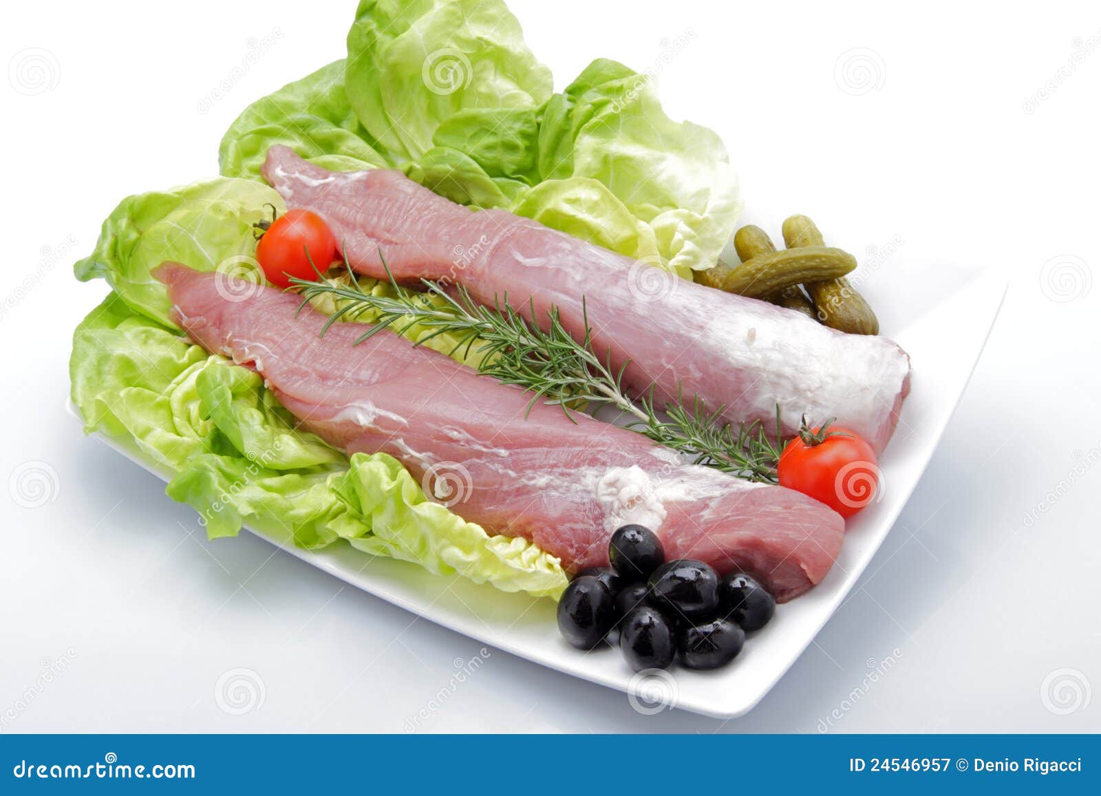 Muscle Meat of Pork on White Background Stock Image - Image of ...