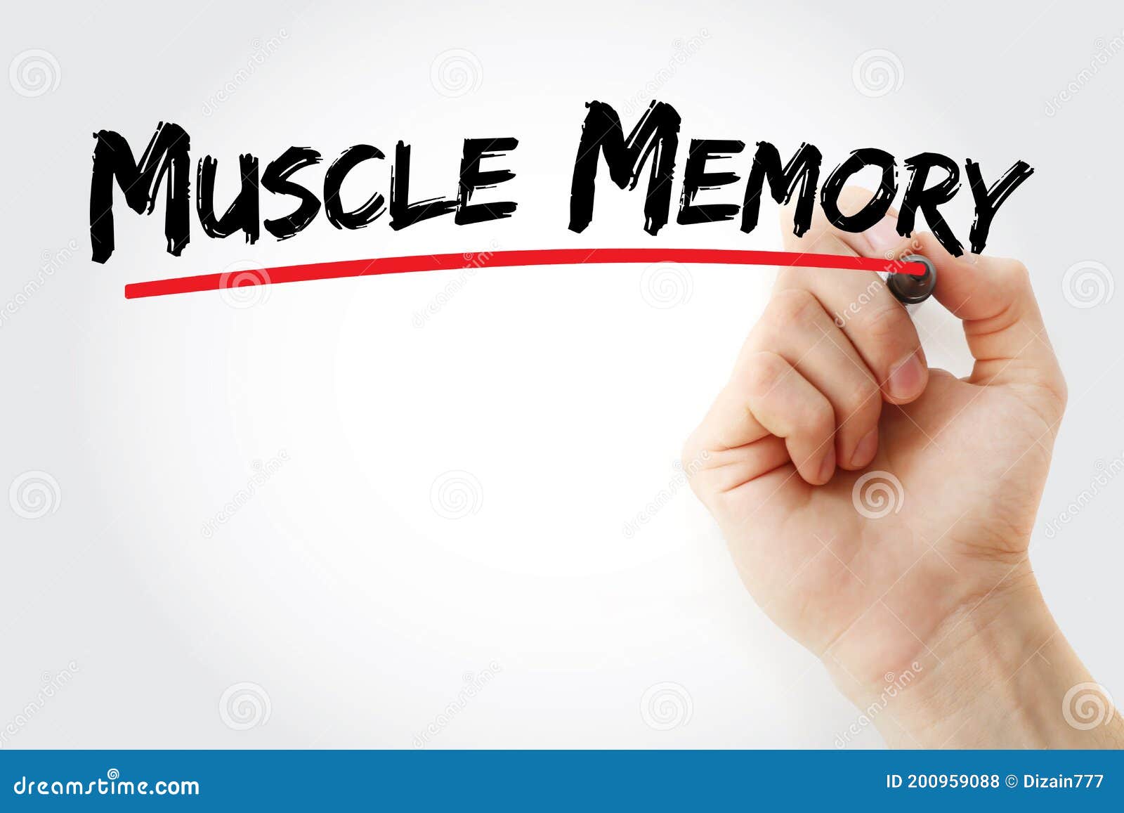 Muscle Memory Text with Marker Stock Illustration - Illustration of ...