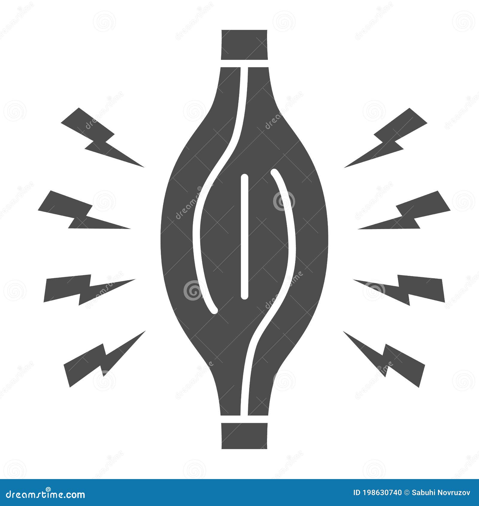 Muscle Pain Solid Icon, Body Pain Concept, Muscle Ache Sign On White ...