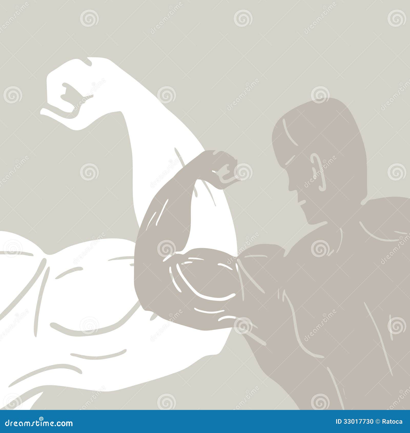 Muscle shadow stock vector. Illustration of cover, bend - 33017730