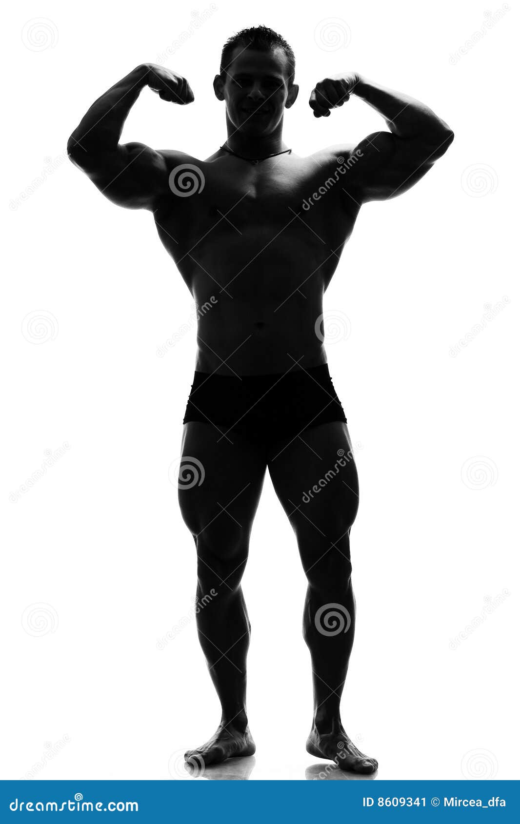 Muscle silhouette stock image. Image of athlete, double - 8609341