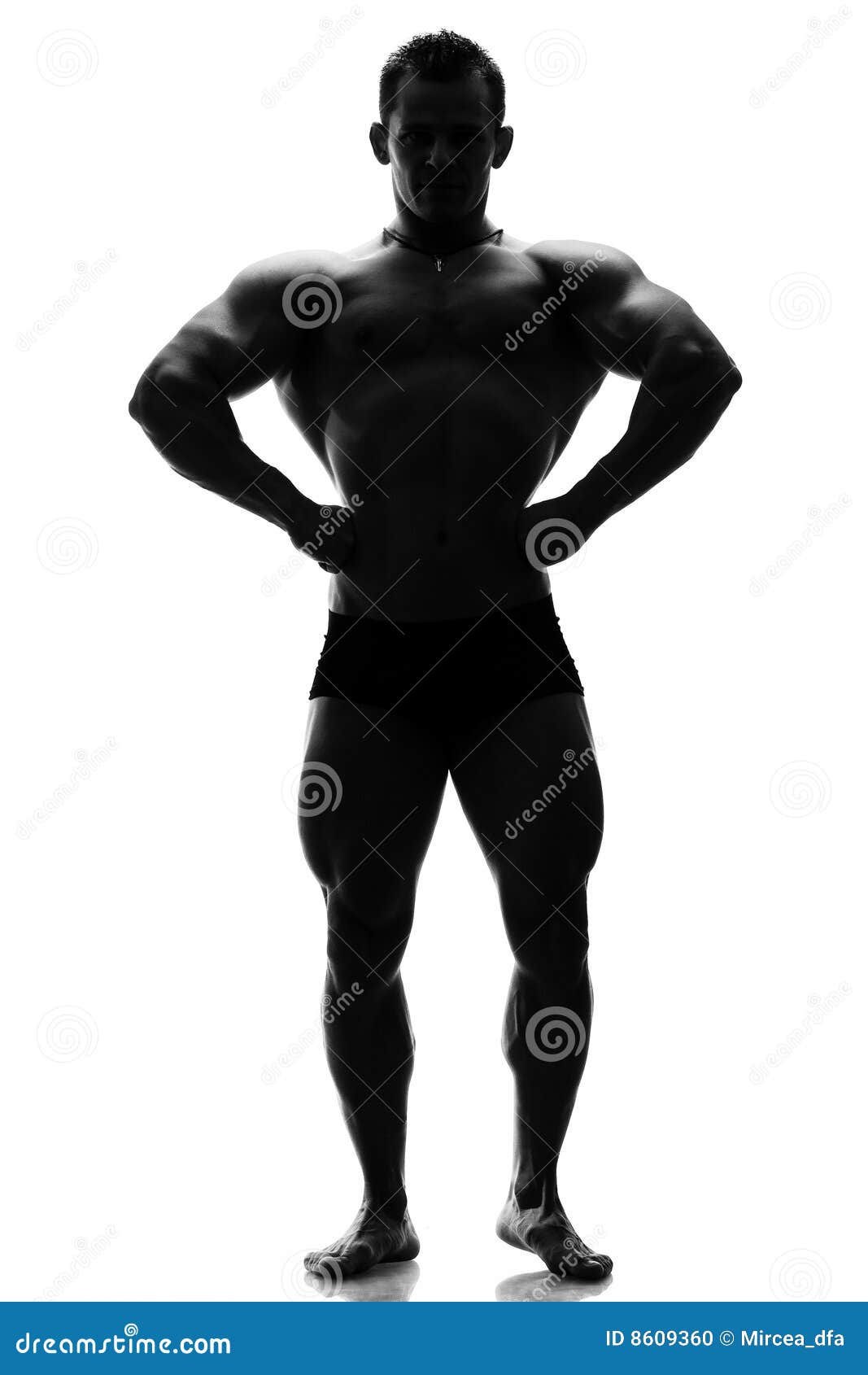 Muscle silhouette stock photo. Image of position, lover - 8609360