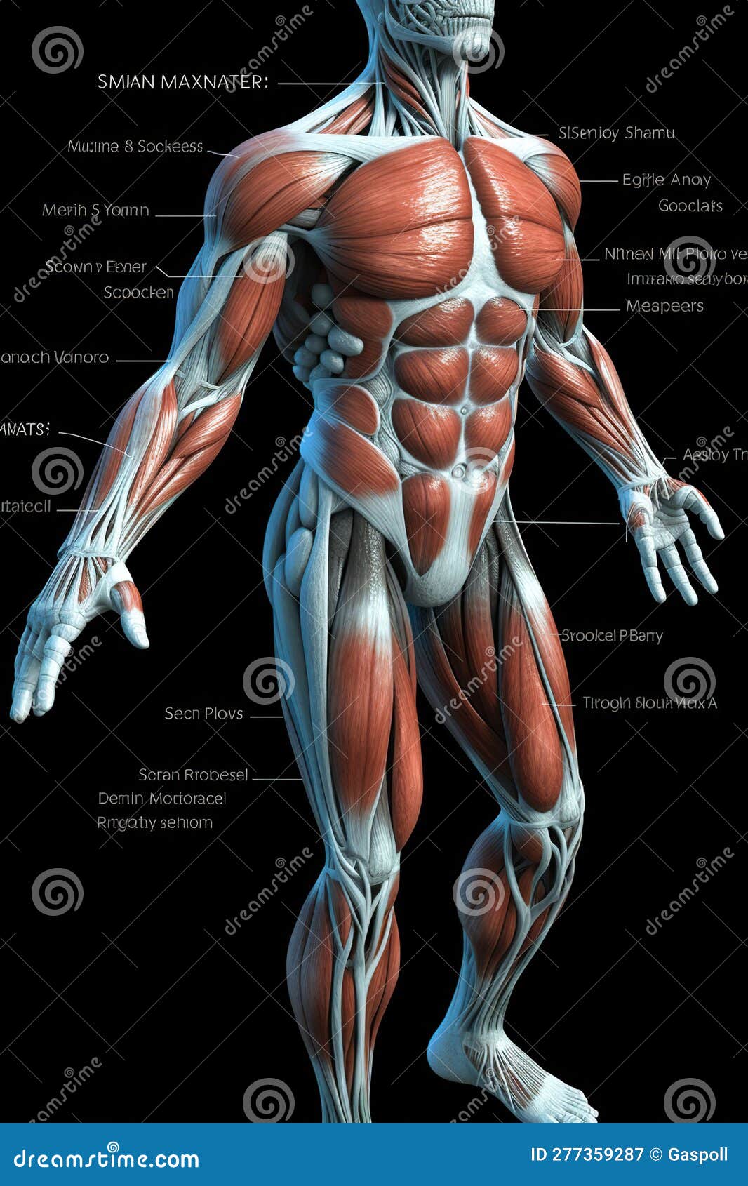 Muscle System, AI Generative Stock Illustration - Illustration of ...
