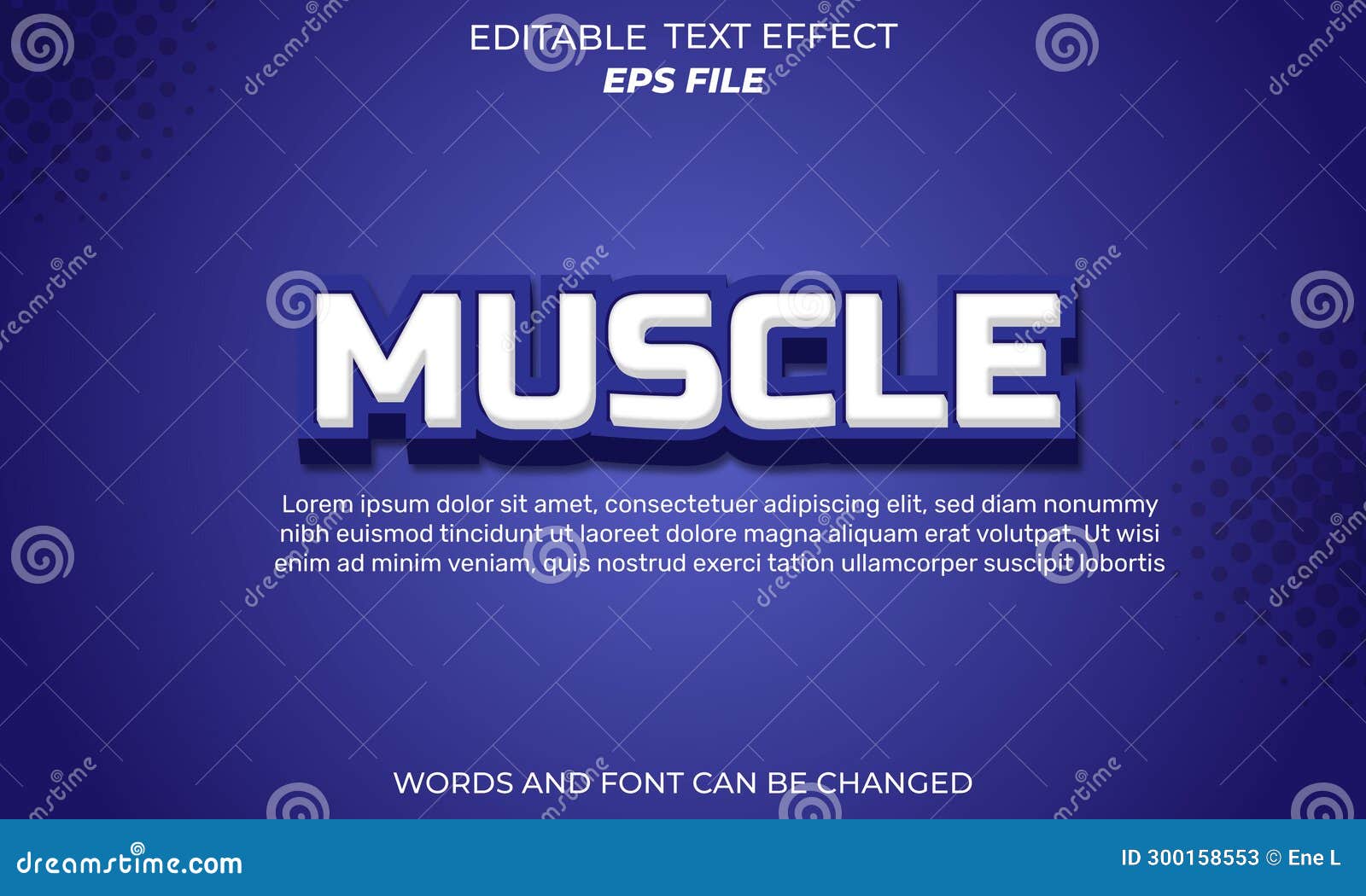 Muscle Text Effect, Font Editable, Typography, 3d Text. Vector Template ...