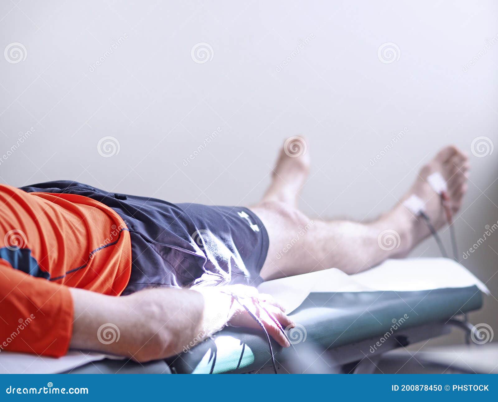 Muscle Therapy with Electrodes Stock Photo - Image of equipment, back ...