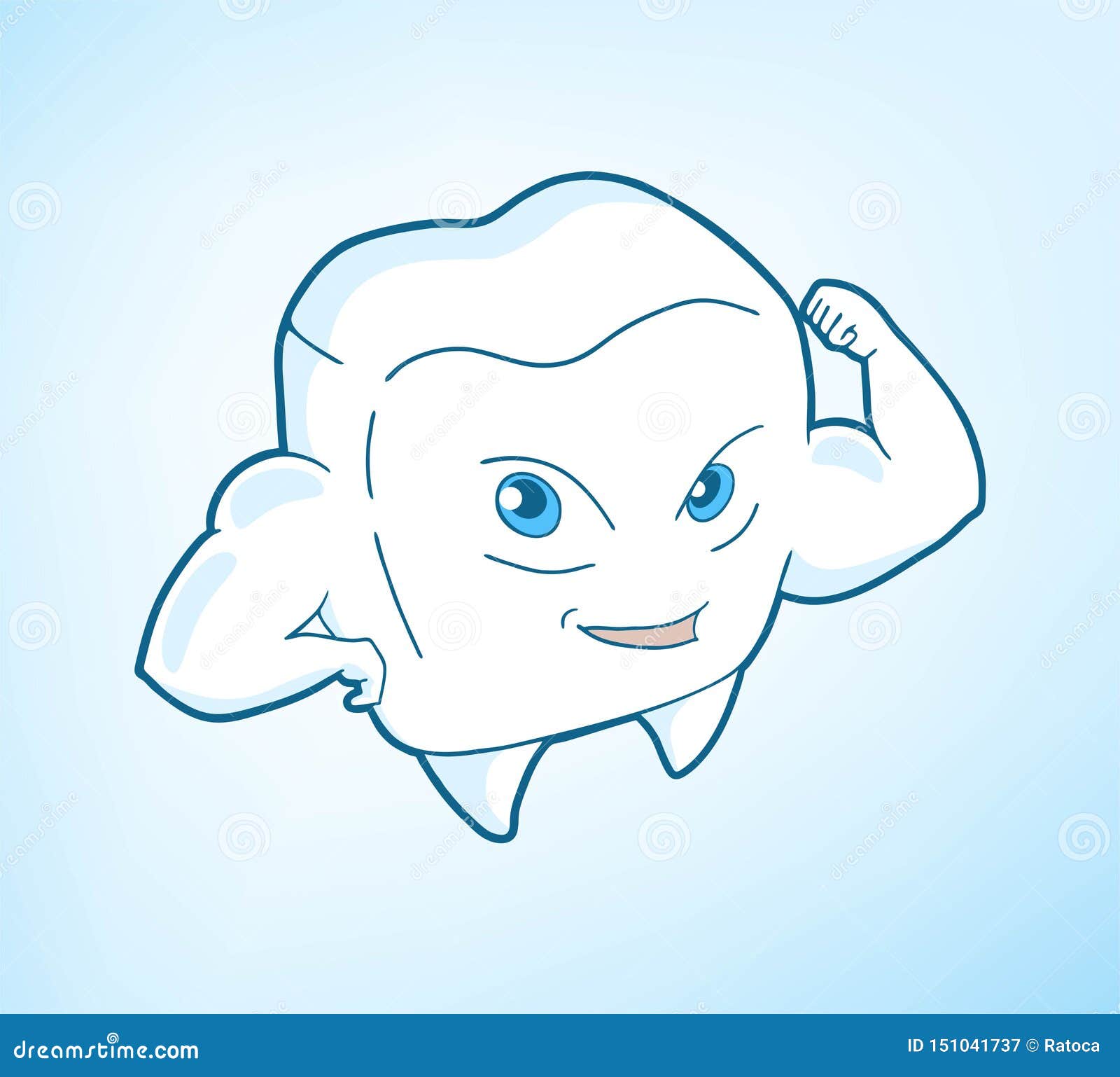 Muscle tooth draw stock vector. Illustration of healthy - 151041737