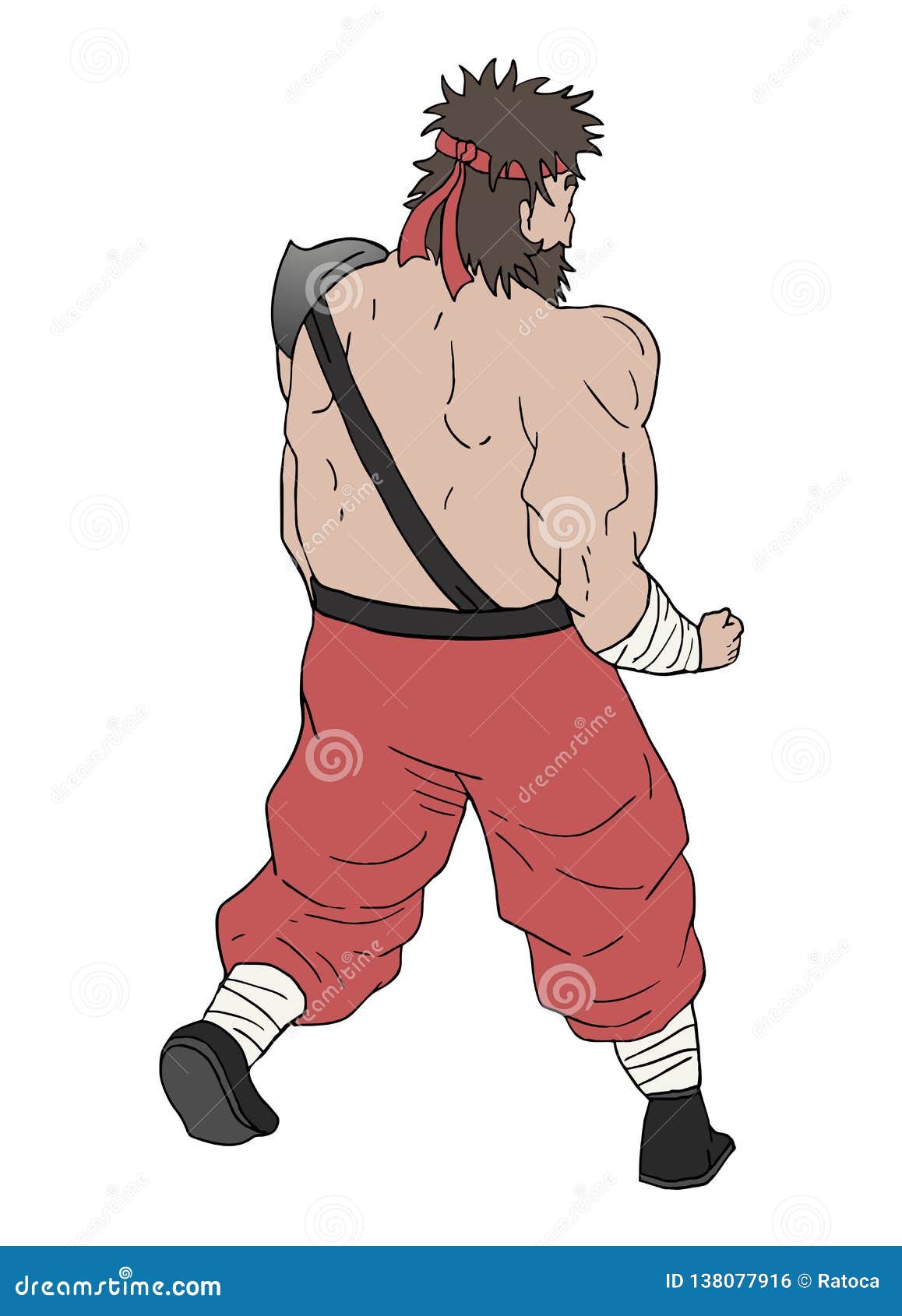 Muscle Warrior Illustration Stock Vector - Illustration of design ...